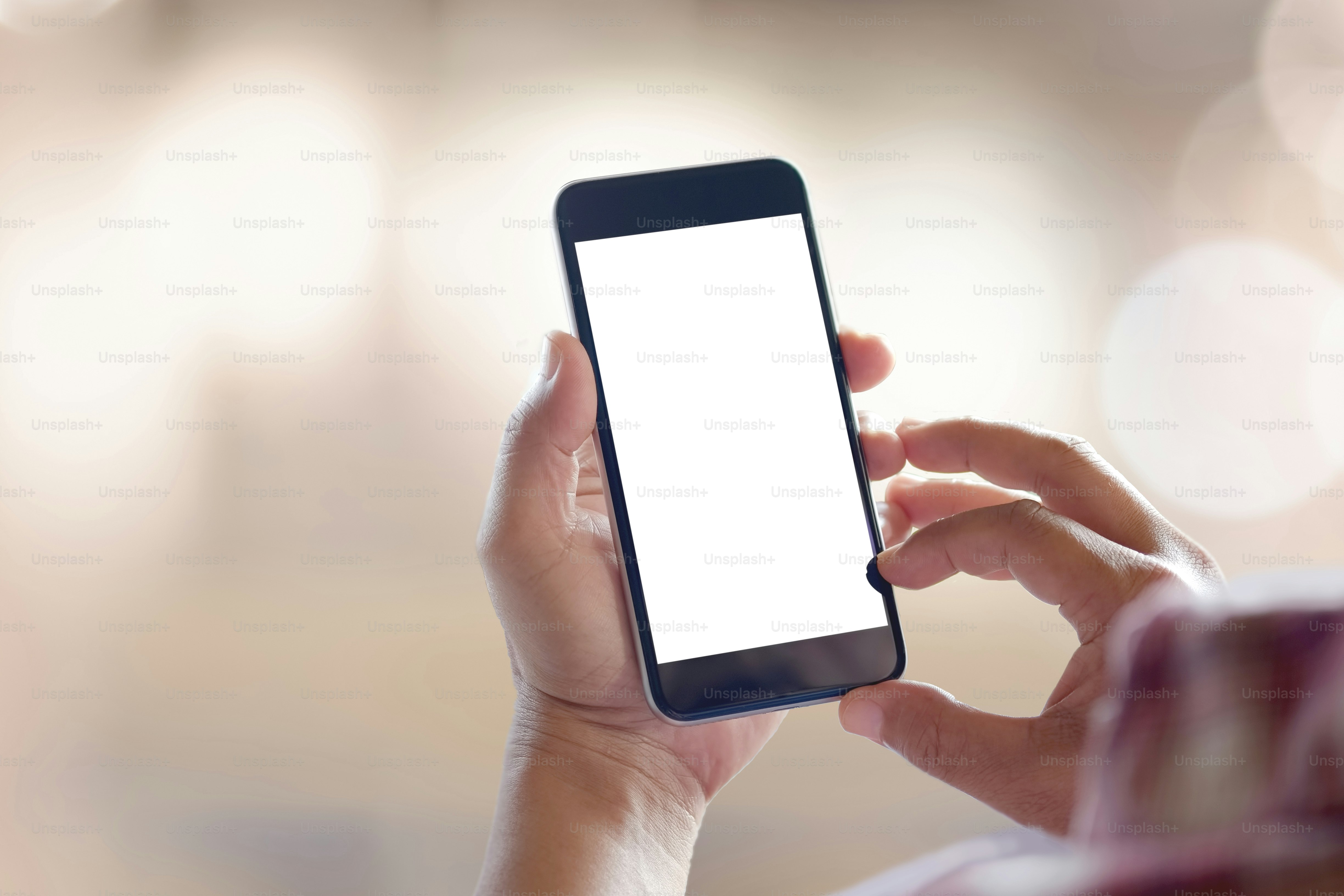 Man's hand using cellphone outdoor, Man typing text message on smart ...