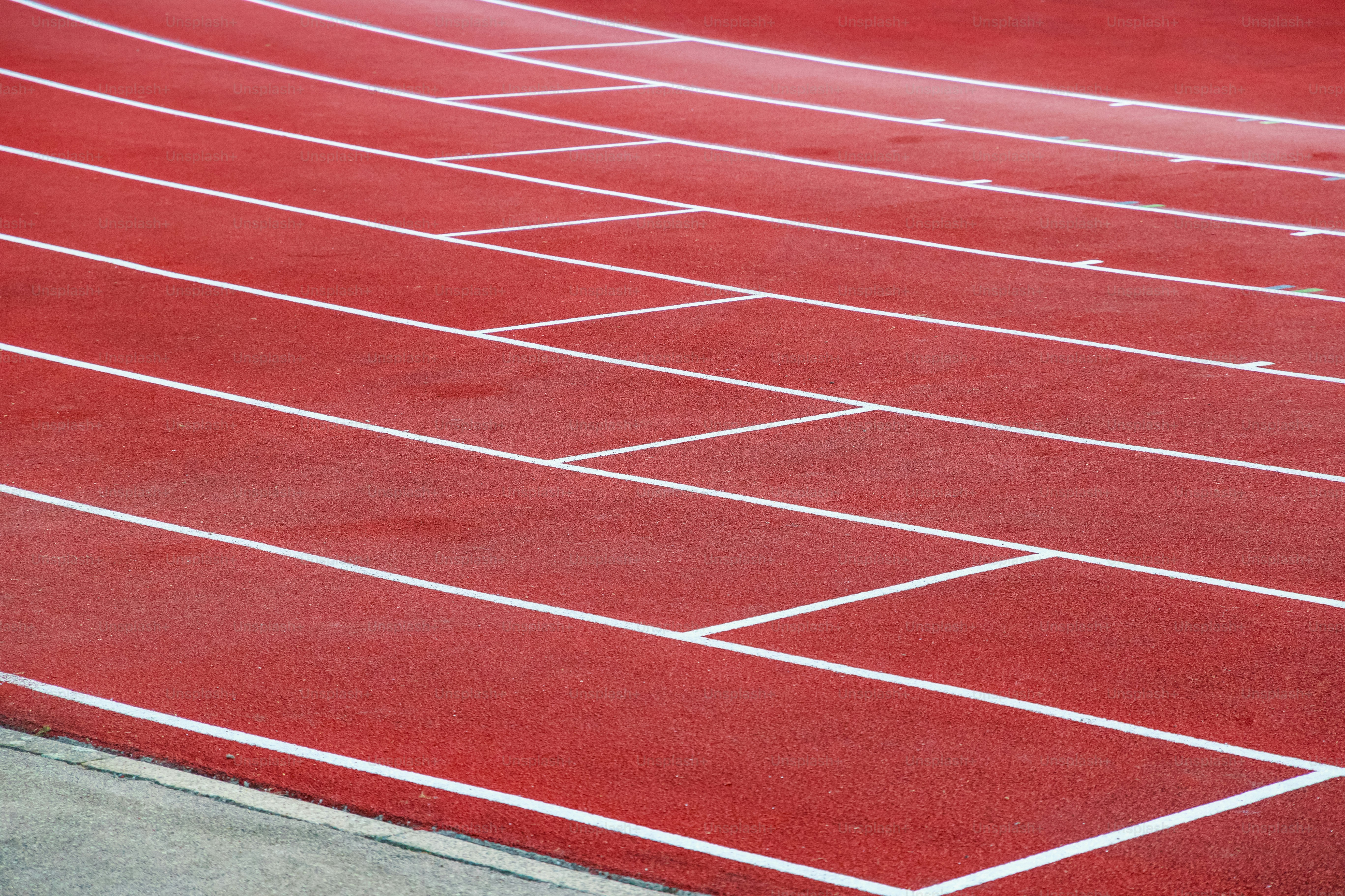 Outdoor all-weather running track in Hampstead, London for background ...