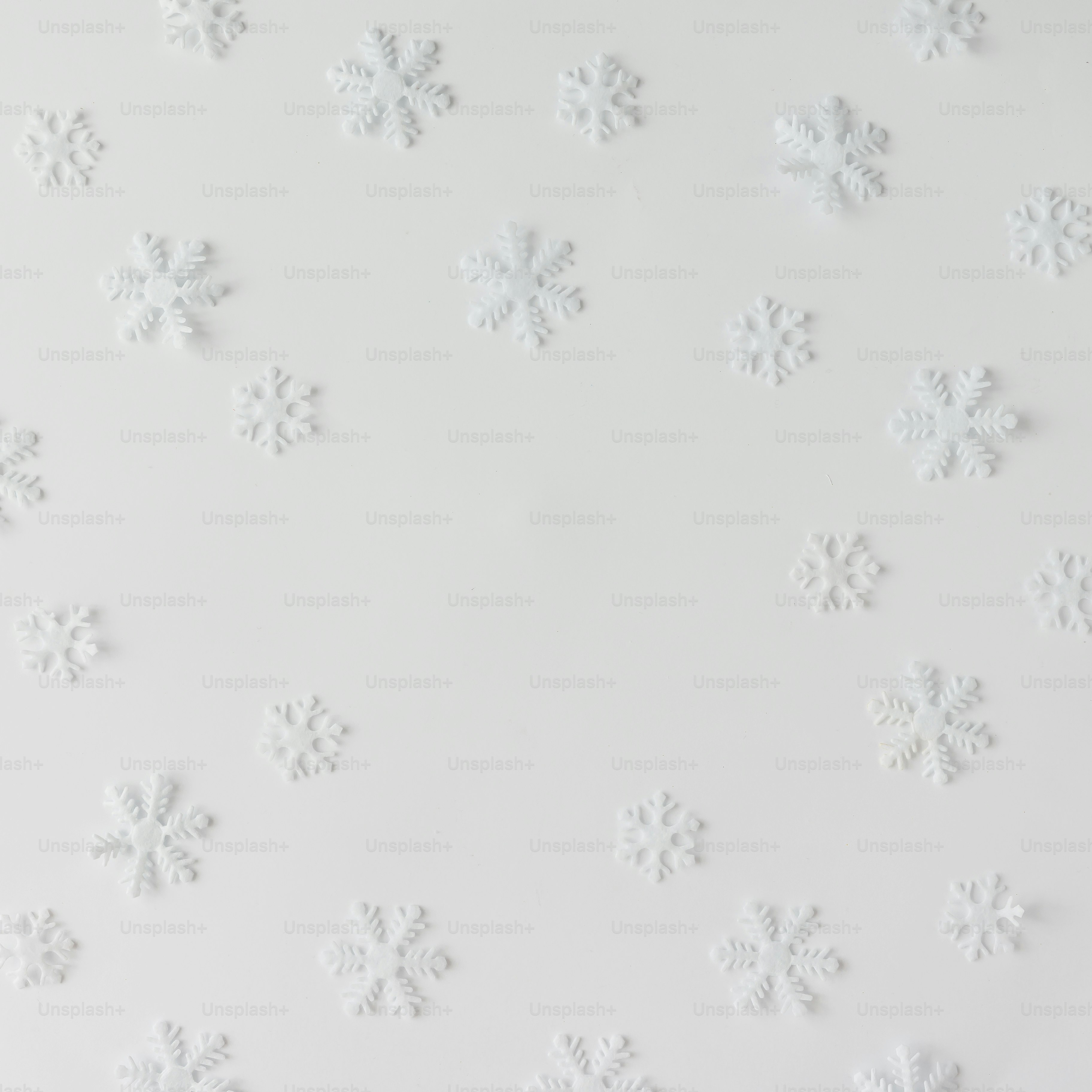 Creative winter snowflakes pattern. Minimal holidays concept. White ...