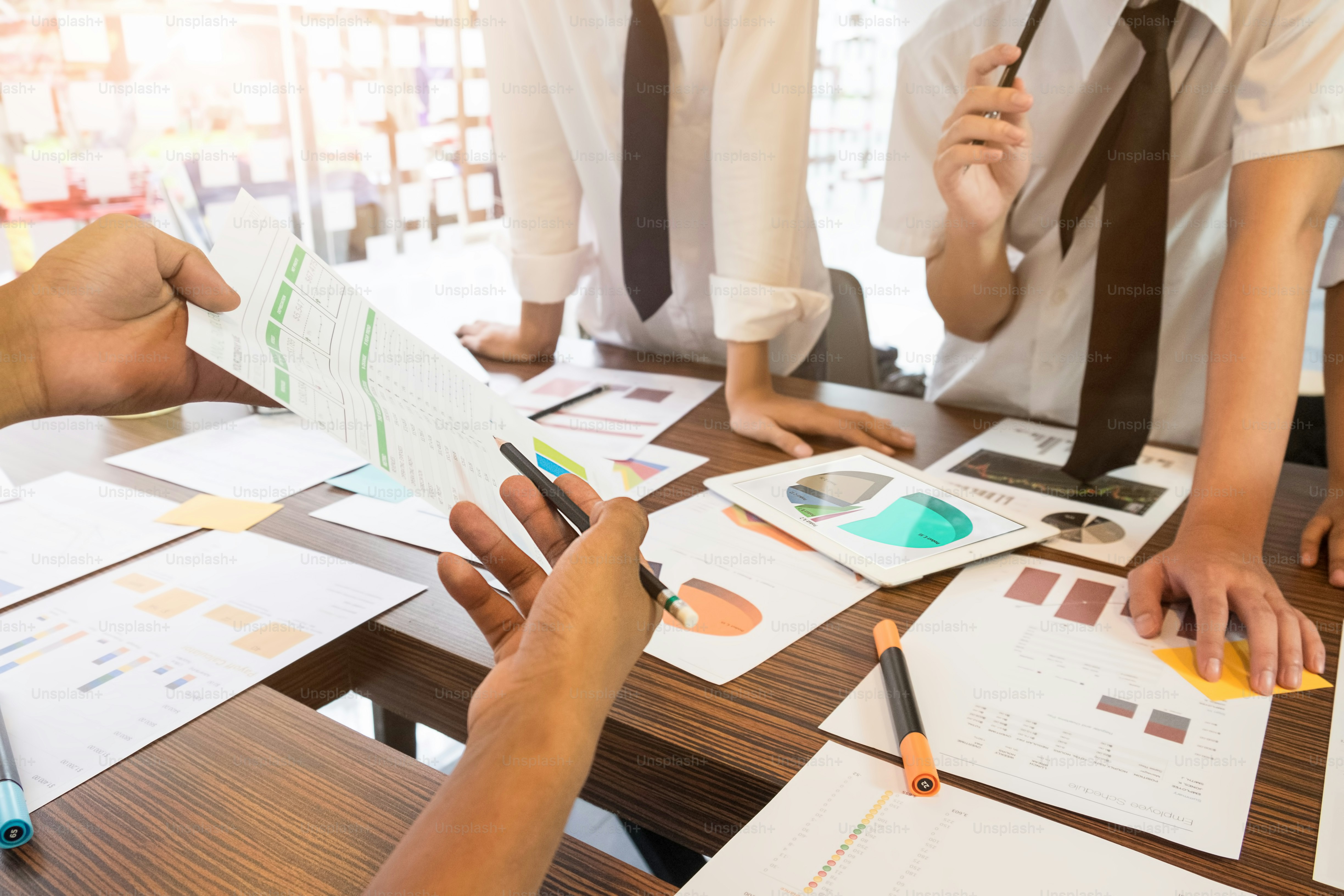 Startup business concept,Business meeting consulting on office table ...