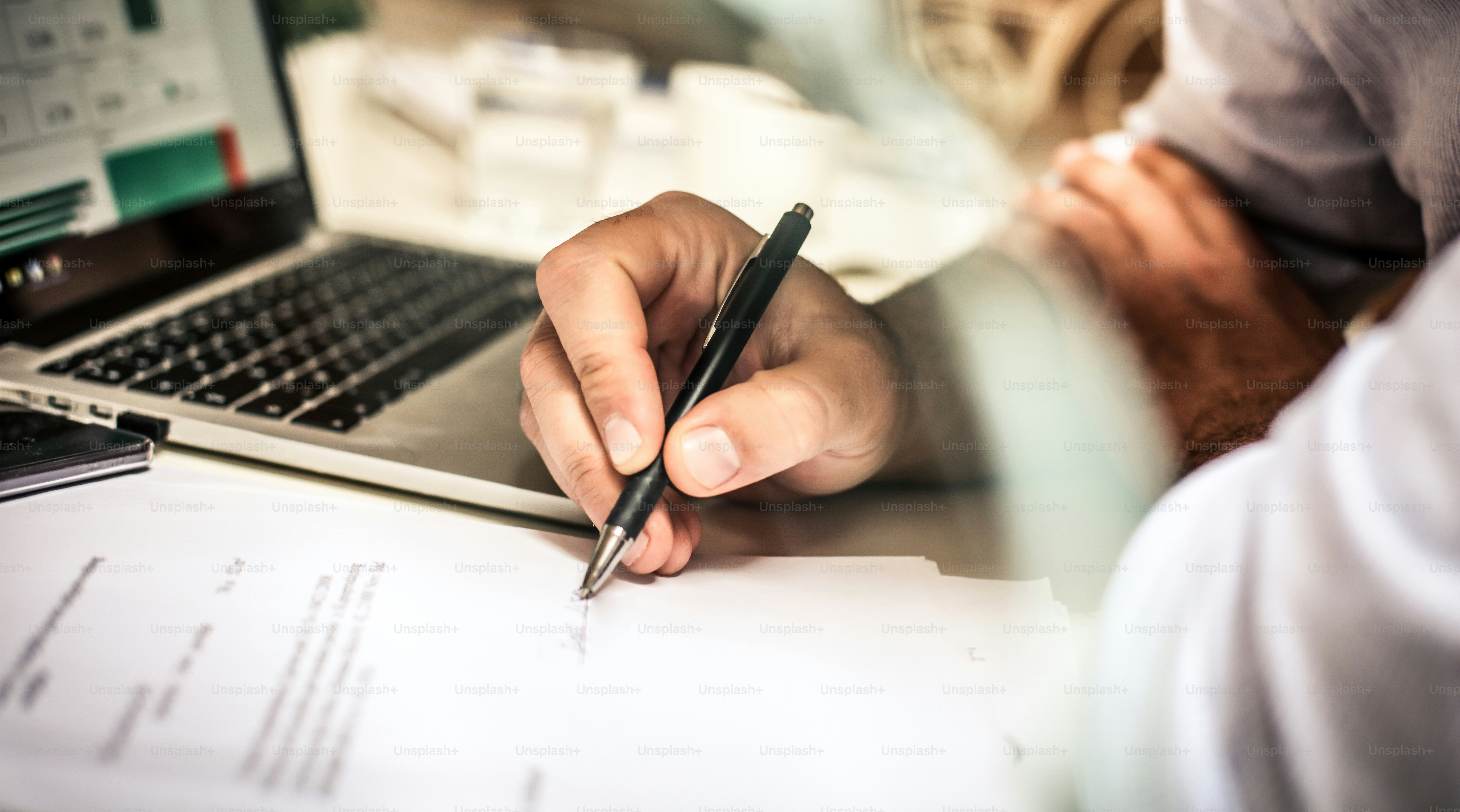 Signature is important for the document. Businessman sign document ...