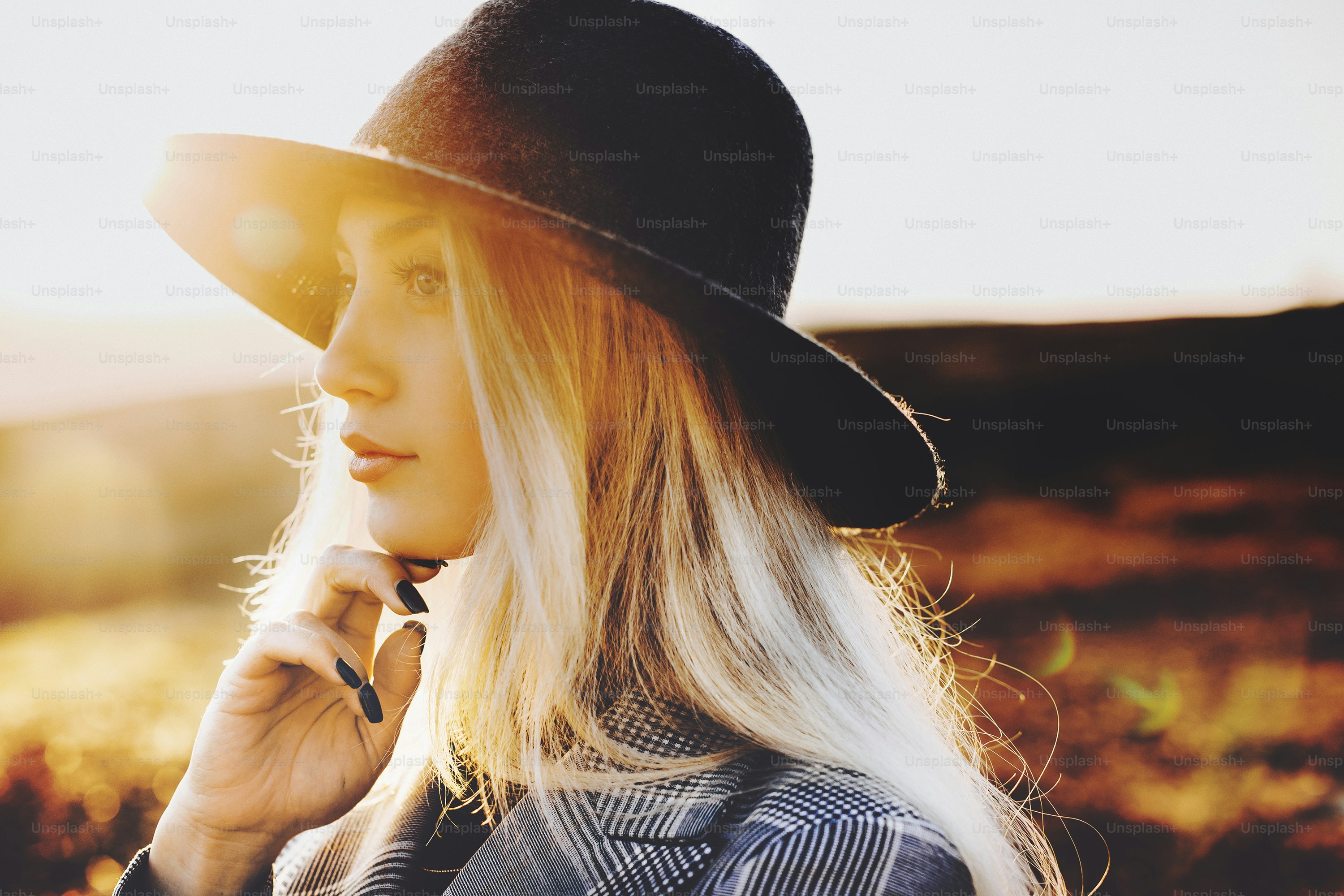 Close up portrait of a lovely young explorer wearing away while looking ...
