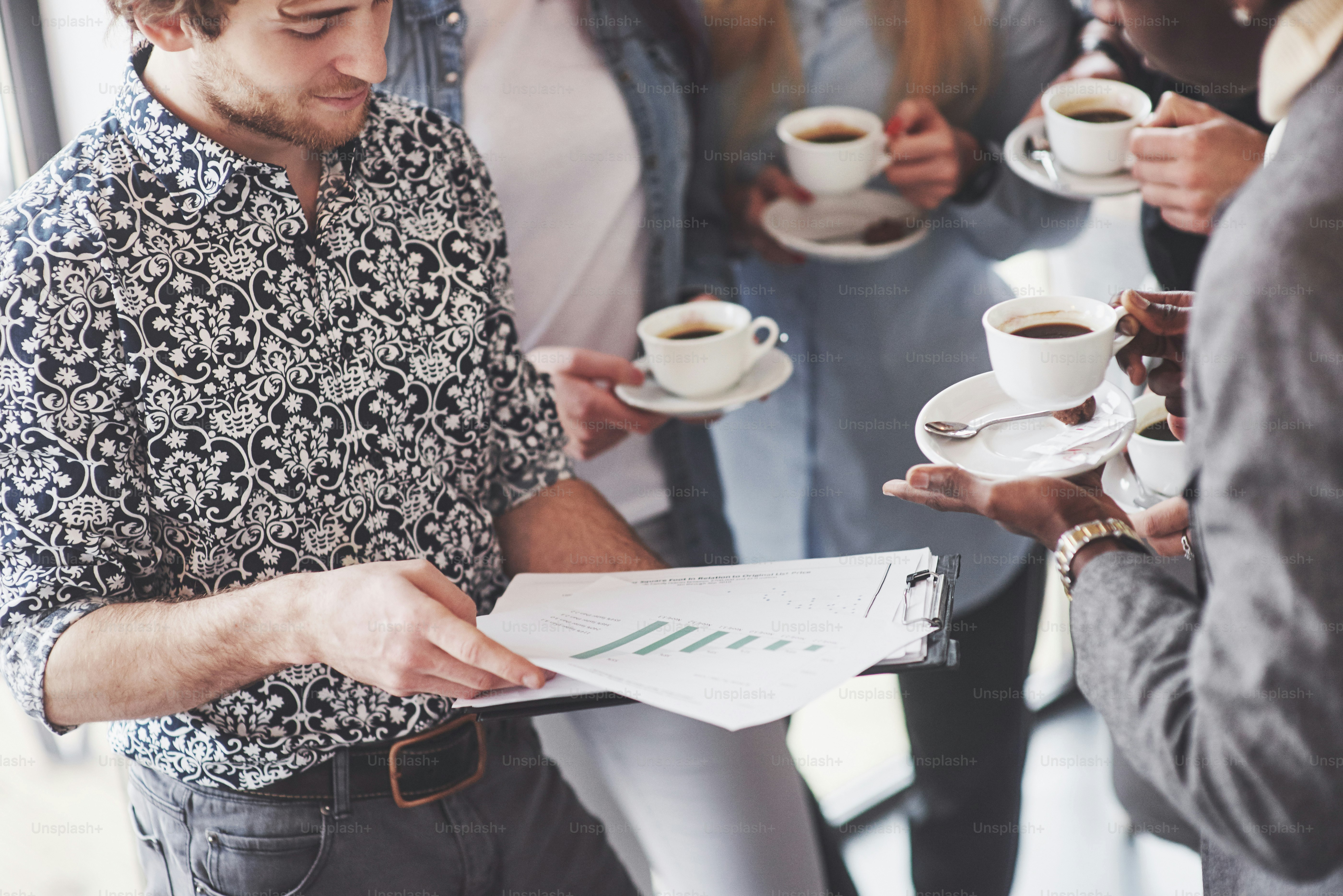 Coffee Break Business Cafe Celebration Event Party. Teamwork ...