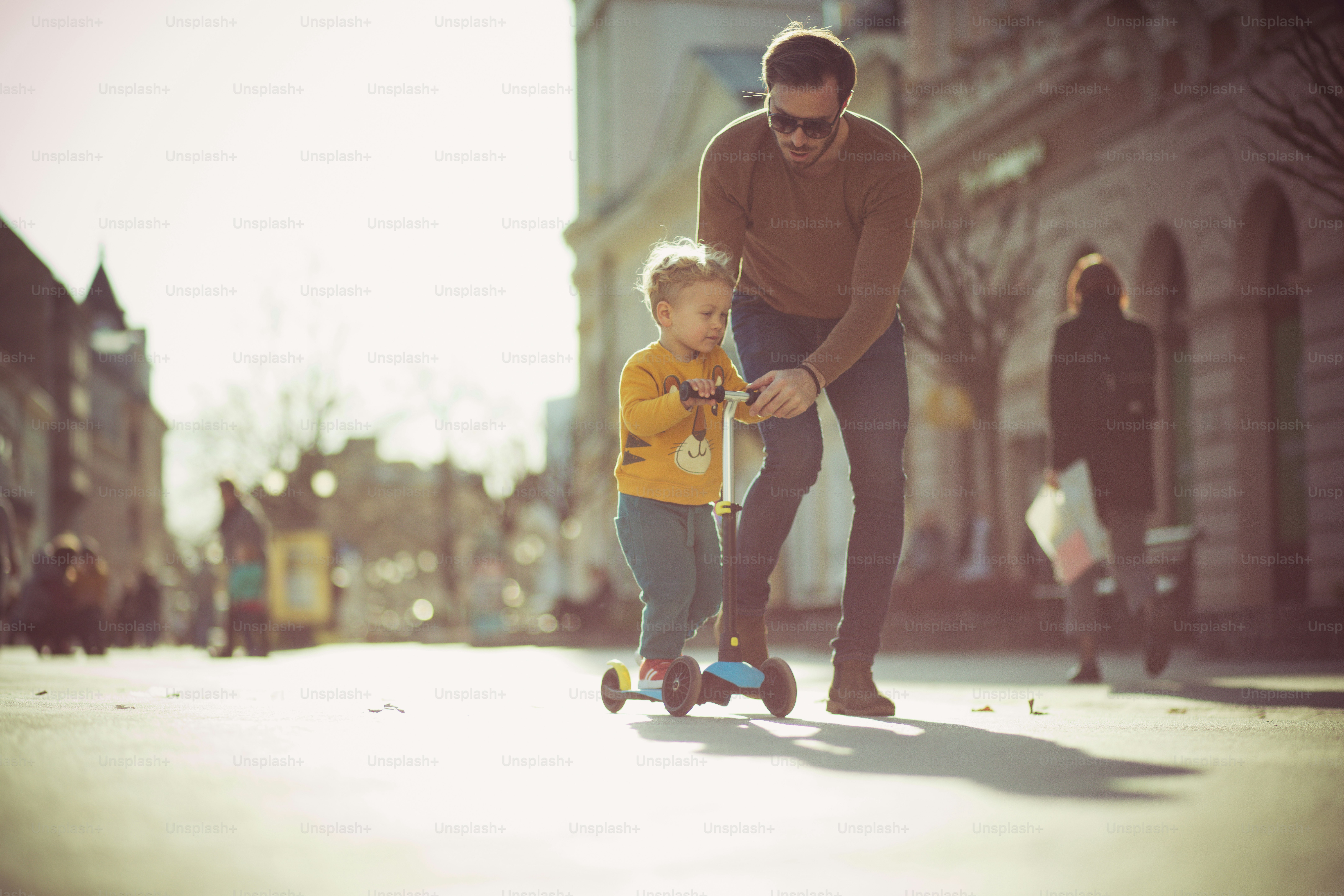 Be supportive of them. Father and son in the city. photo – Serbia Image ...