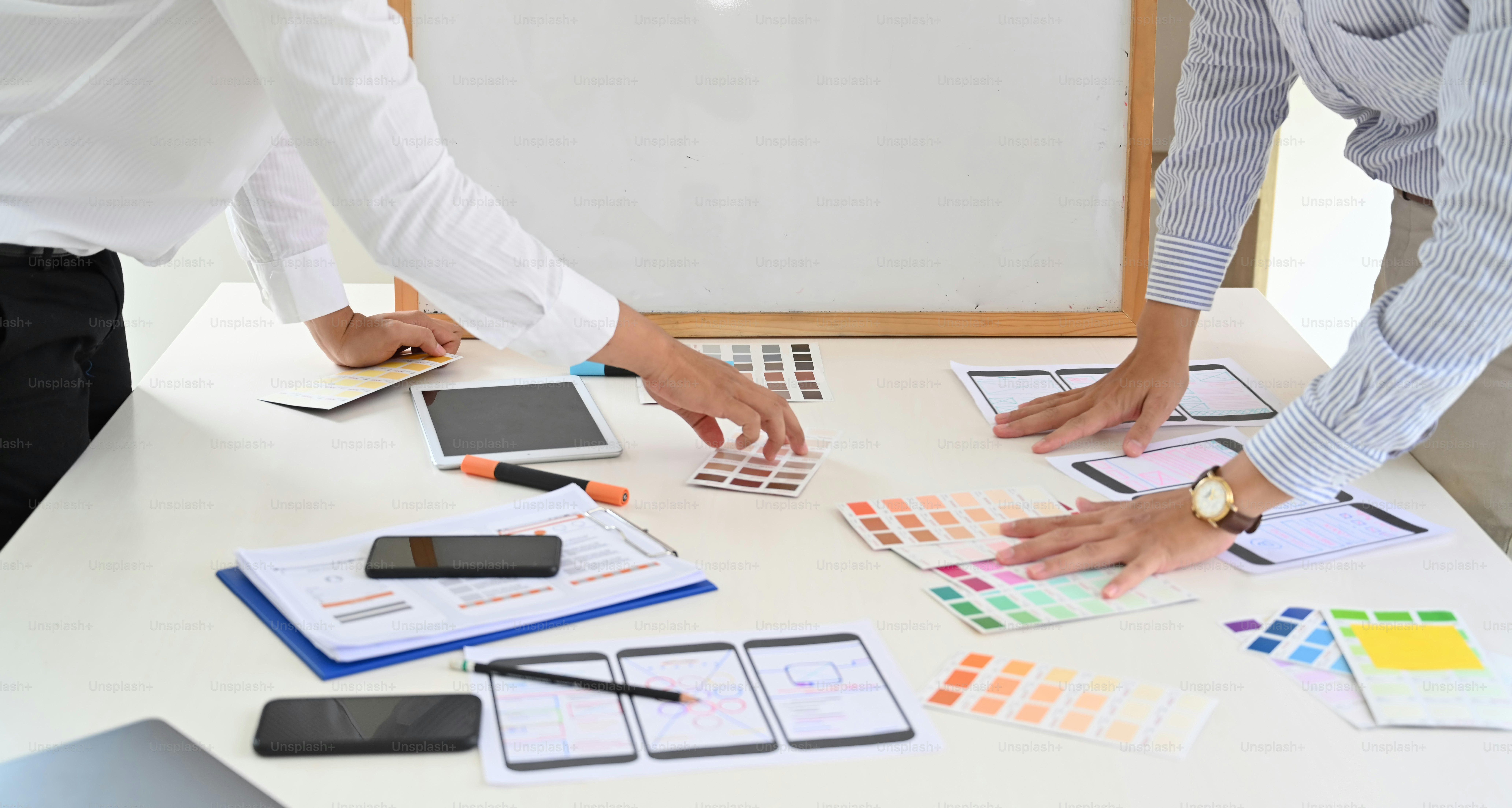 UI Designer drawing website UX layout app development. photo – Android ...