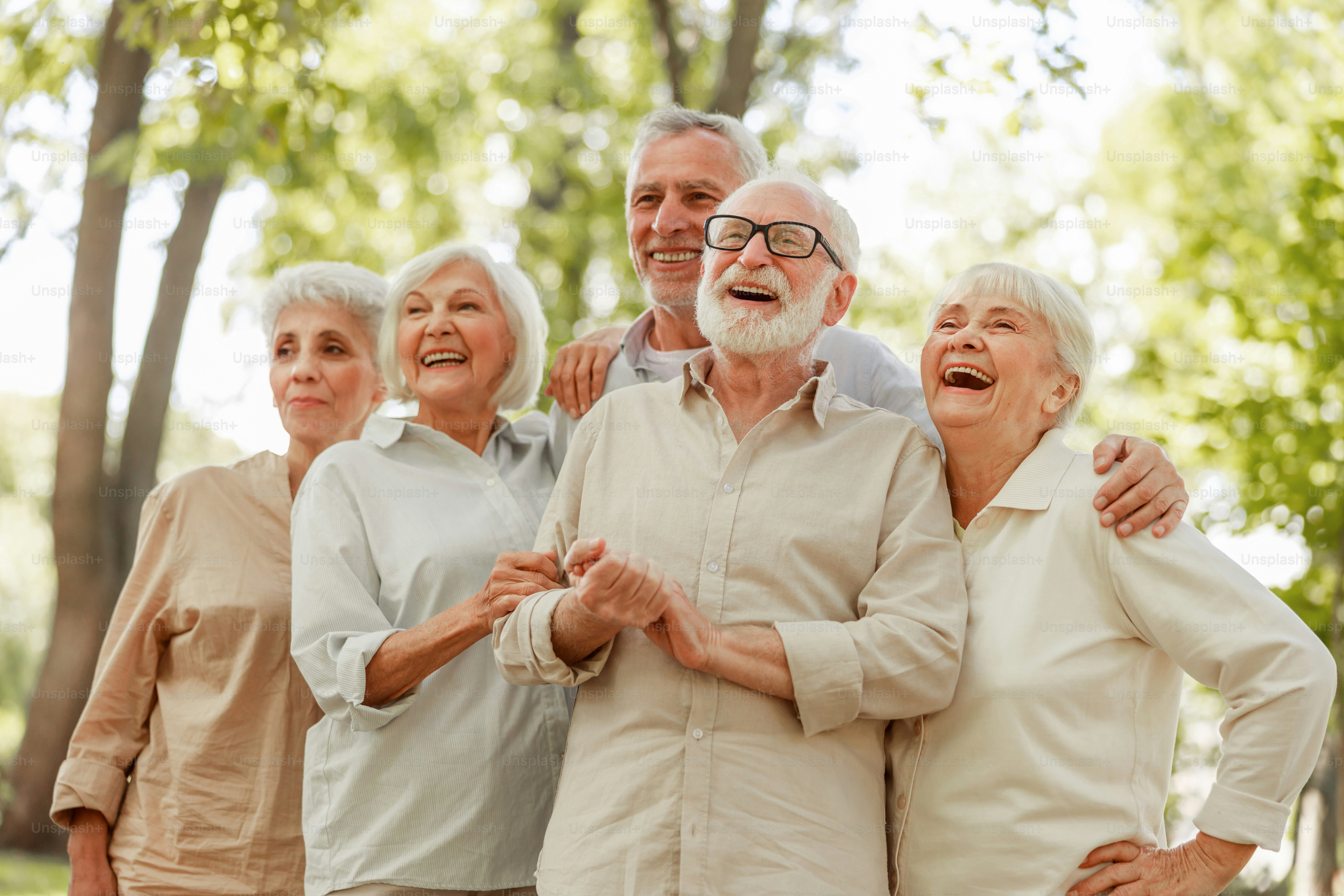 Group Of Old People Laughing