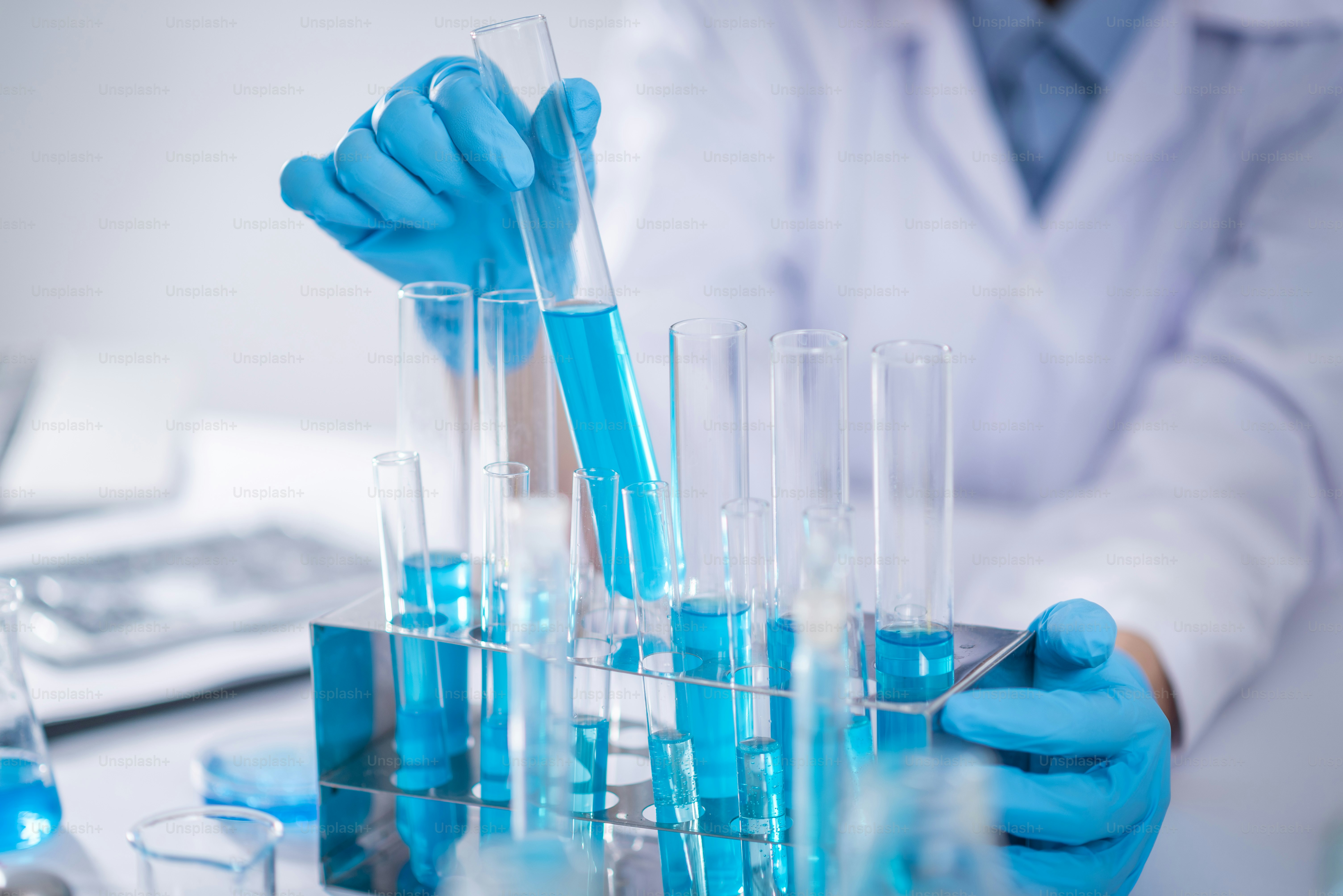 Cosmetic innovation From chemical research In the laboratory photo ...