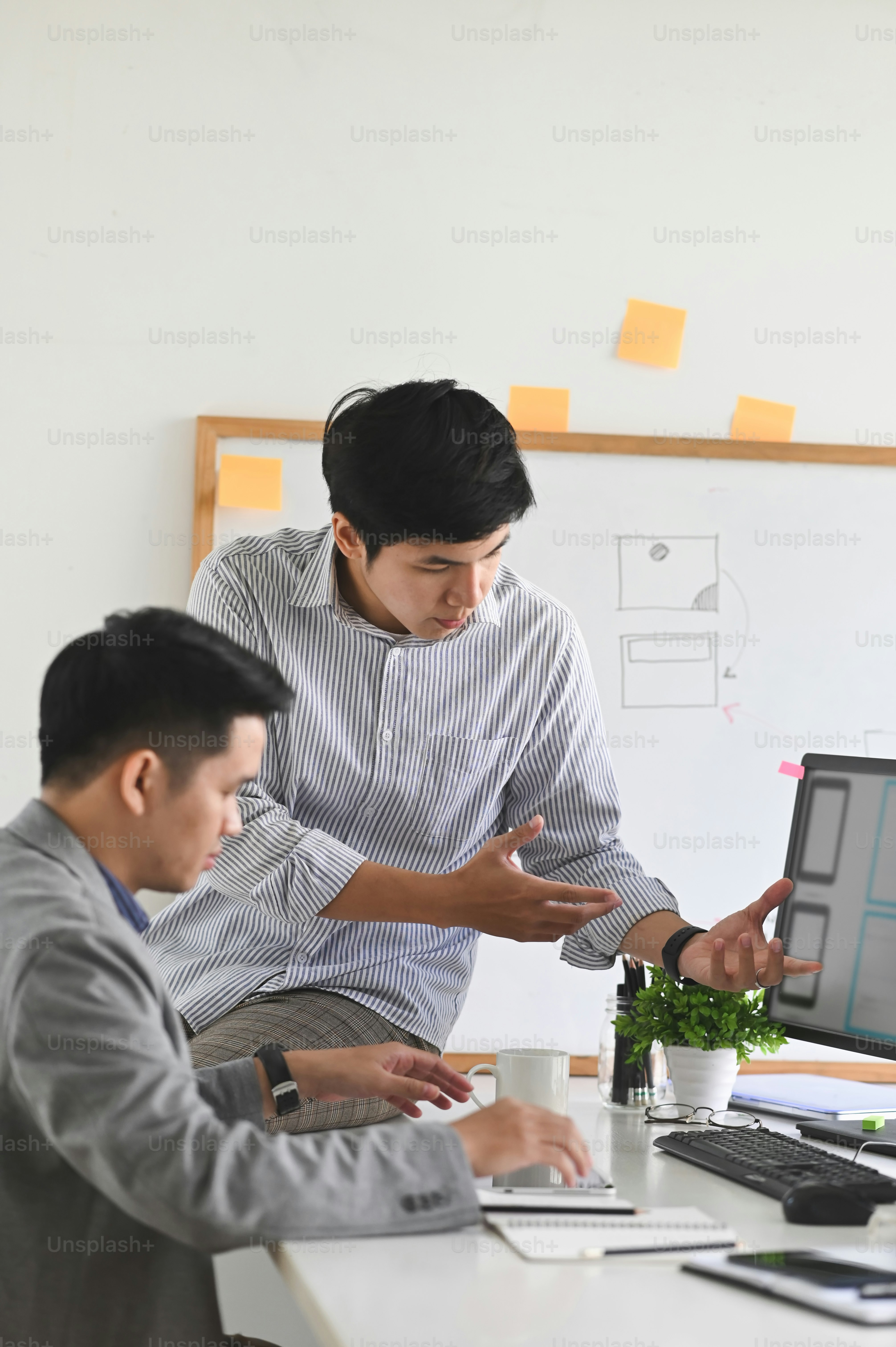 Software developer meeting with UX UI Design. photo – Computer Image on ...