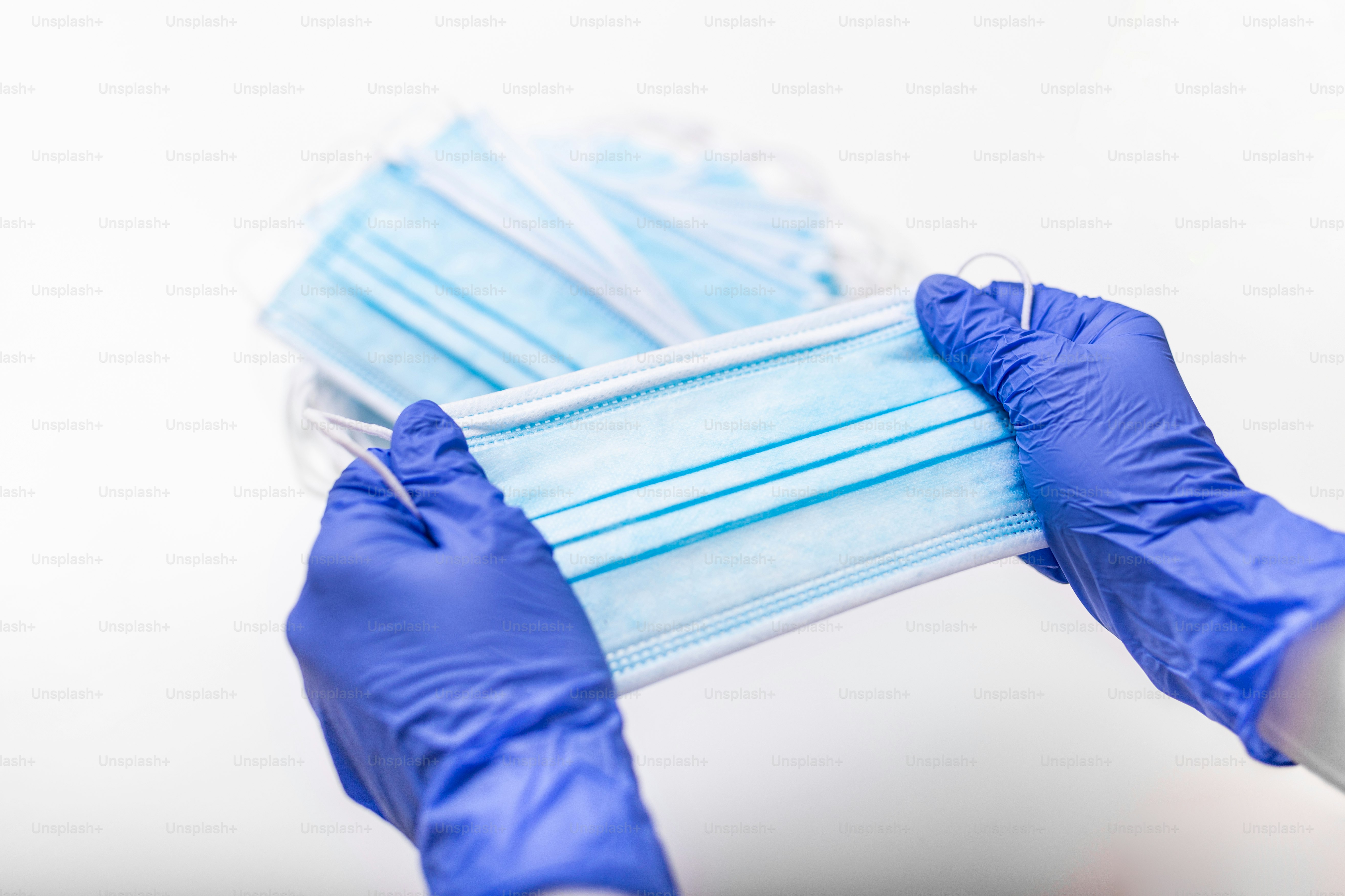 Coronavirus pandemic. antiviral medical mask for protection against flu ...