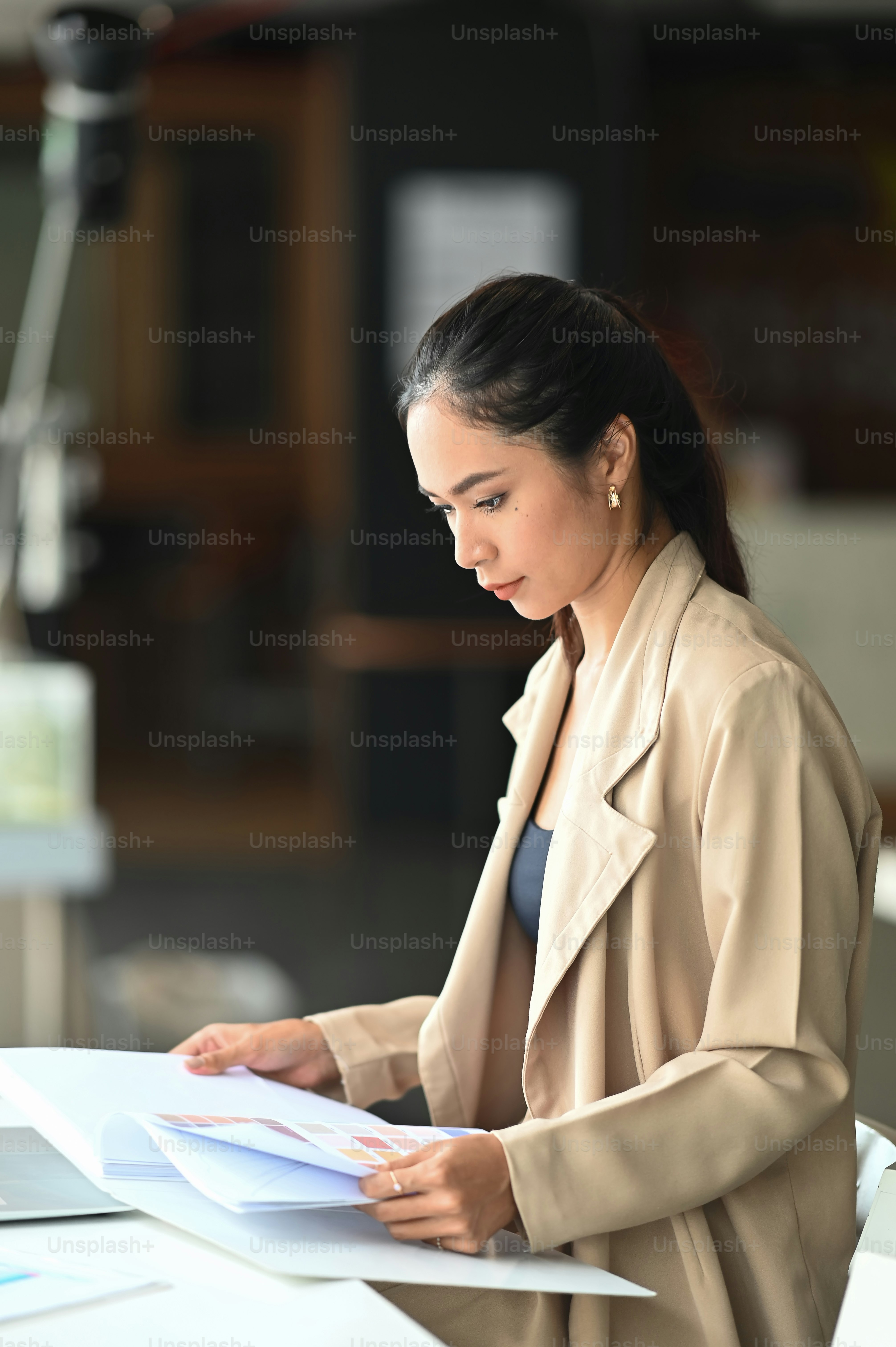 Formal creative designer open document file with research and ...