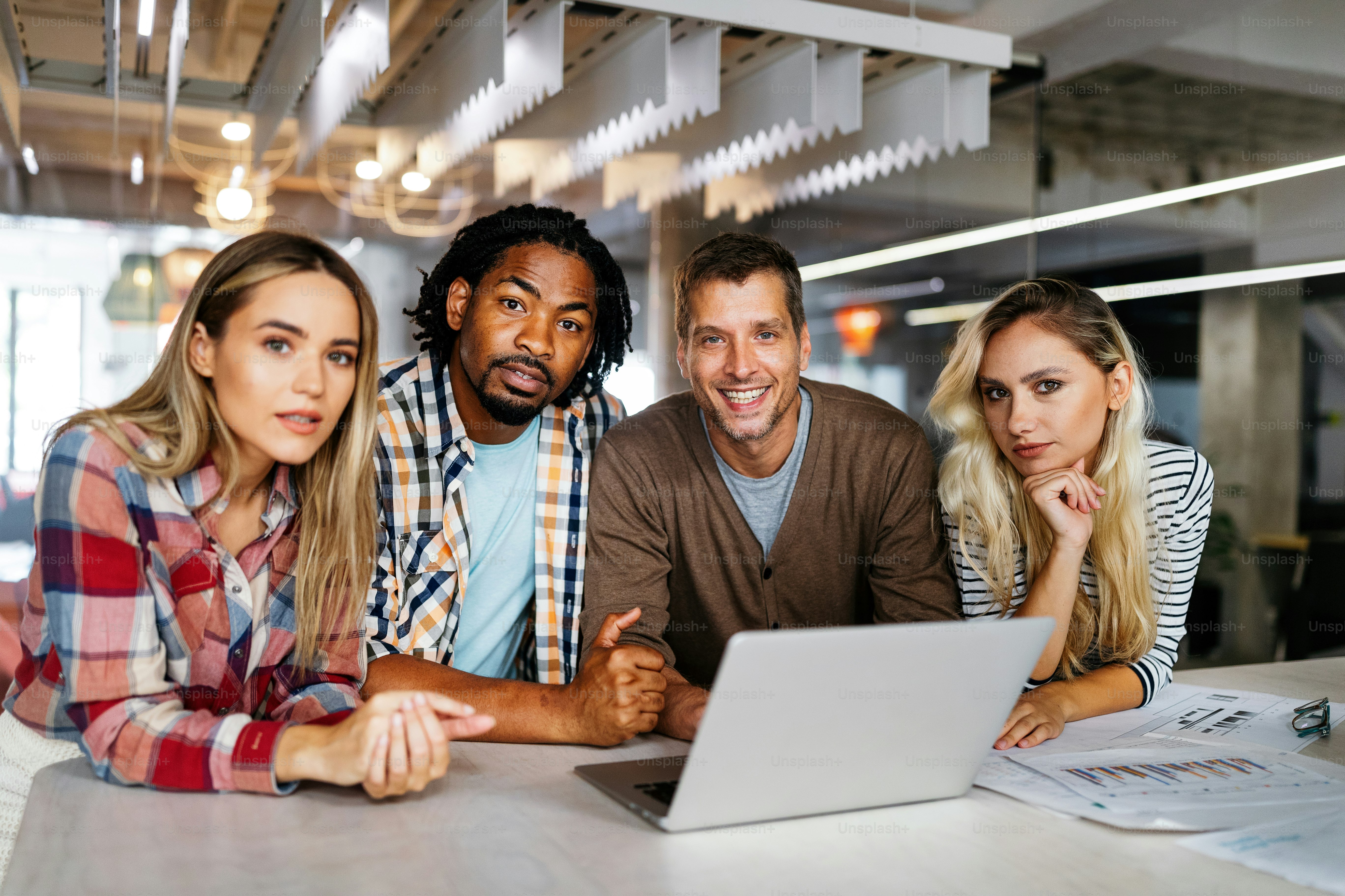 Business people designer architects teamwork brainstorming planning ...