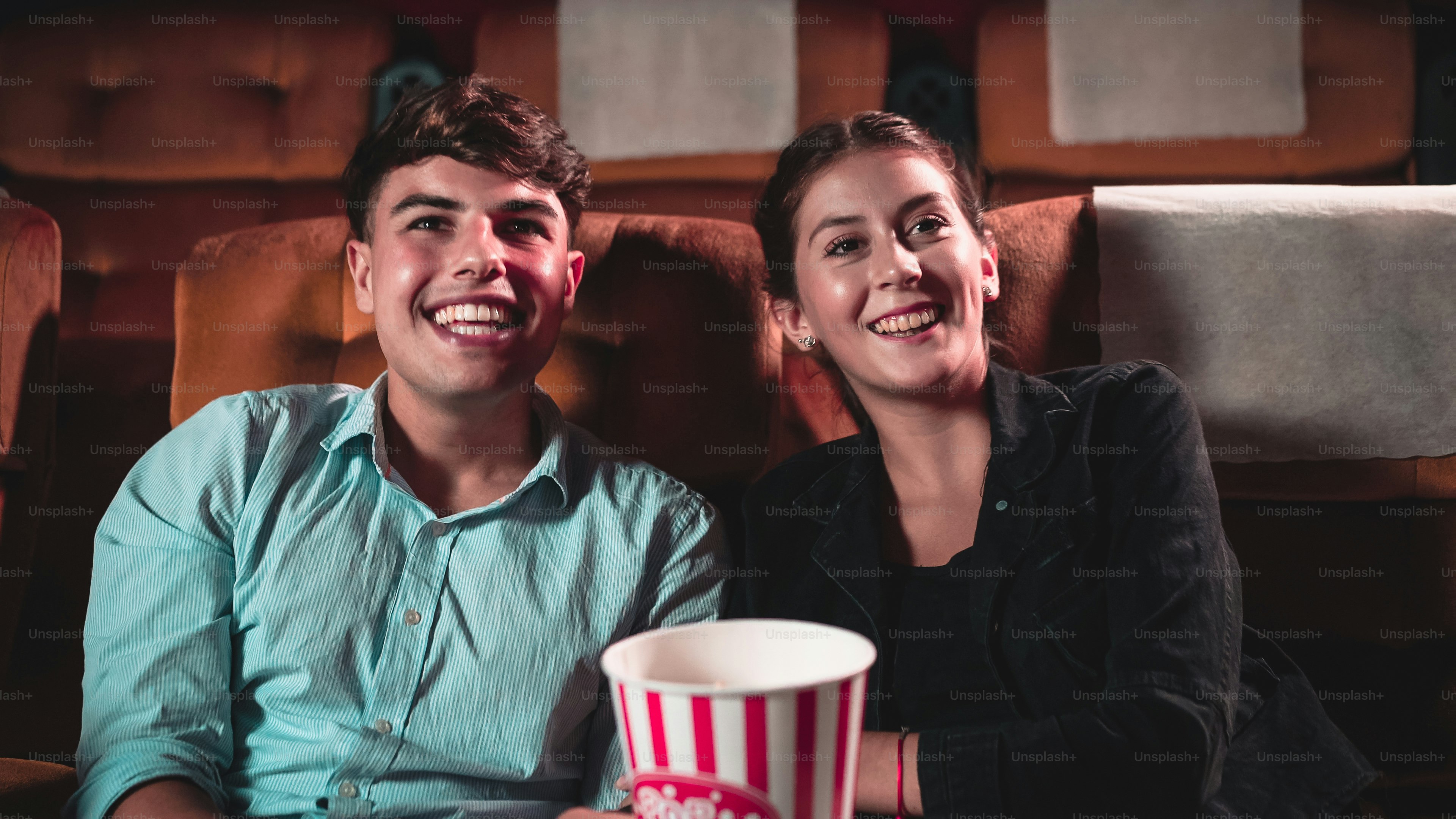 People audience watching movie in the movie theater cinema. Group ...
