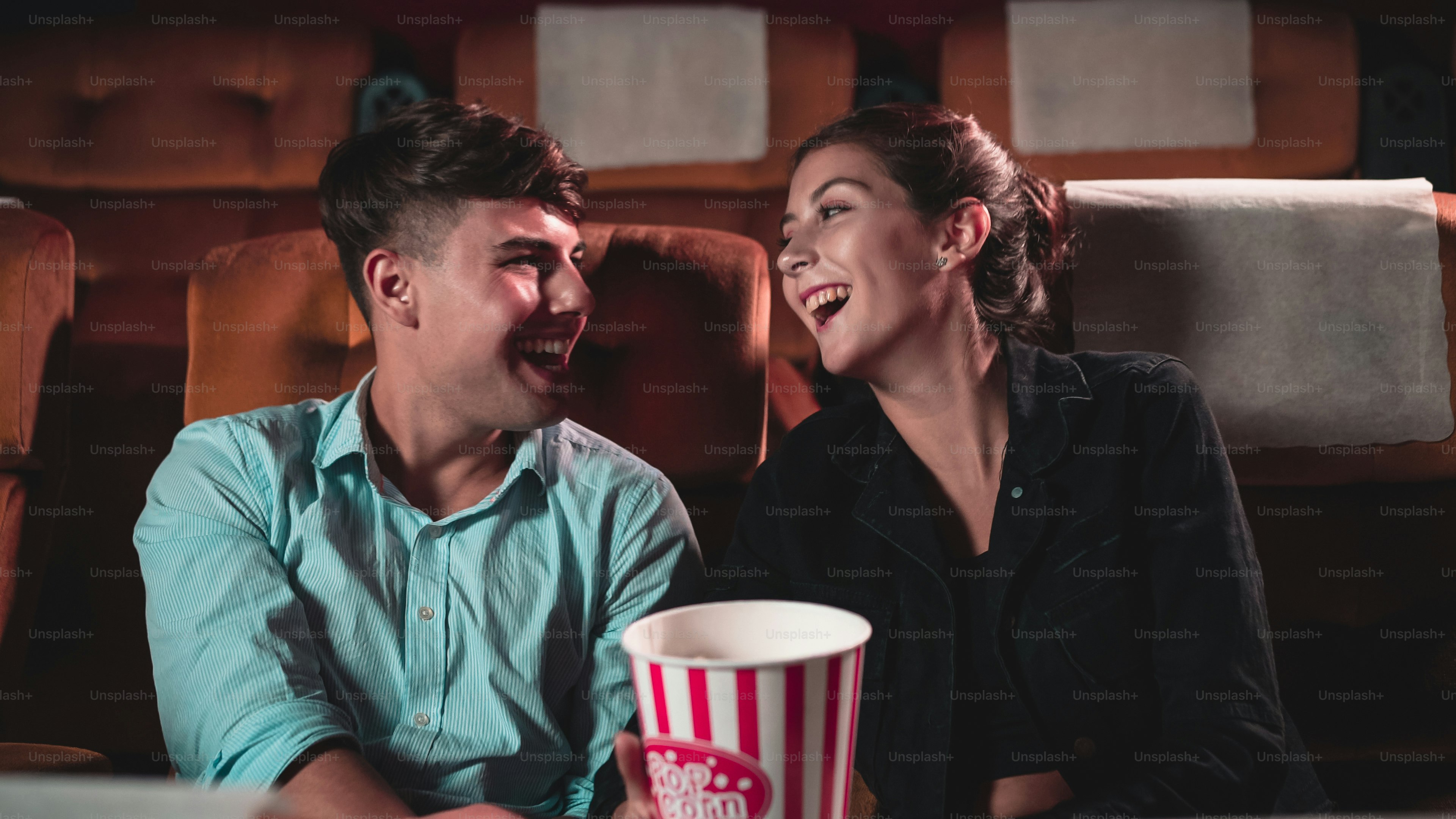 People audience watching movie in the movie theater cinema. Group ...
