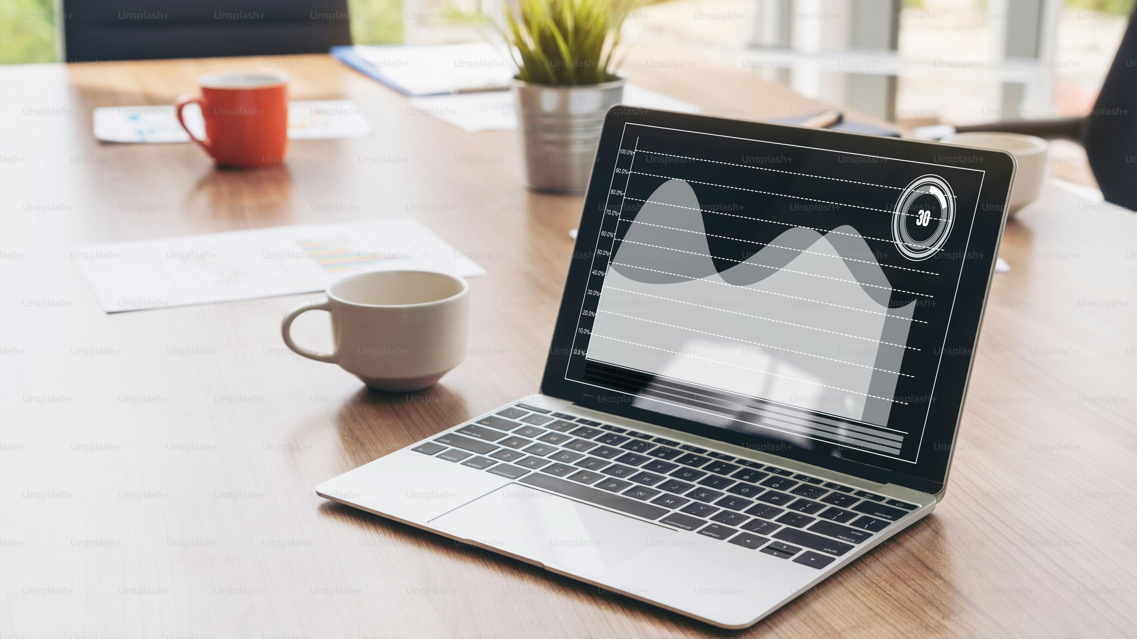 Business visual data analyzing technology by creative computer software ...