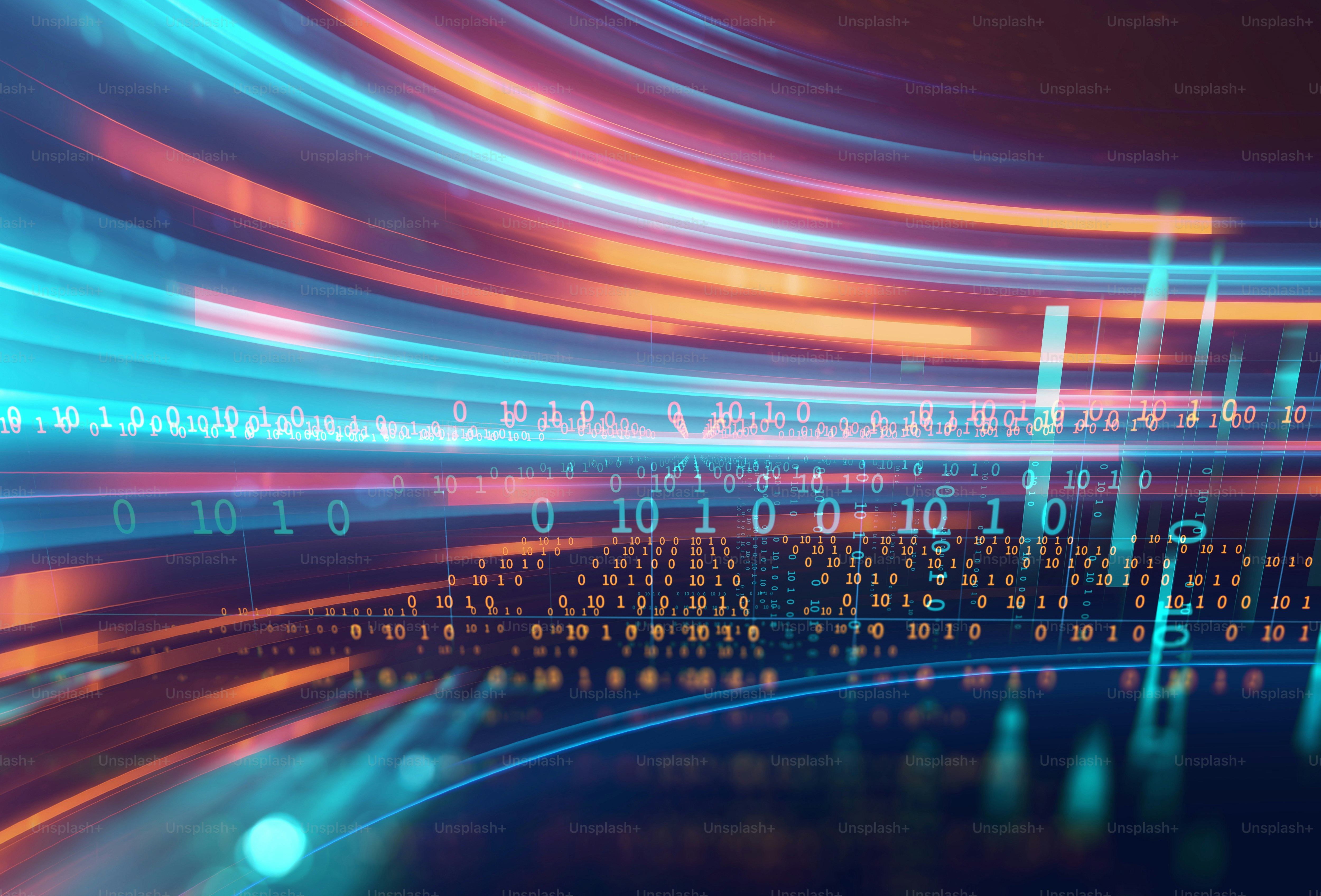 Digital code number abstract background, represent coding technology ...