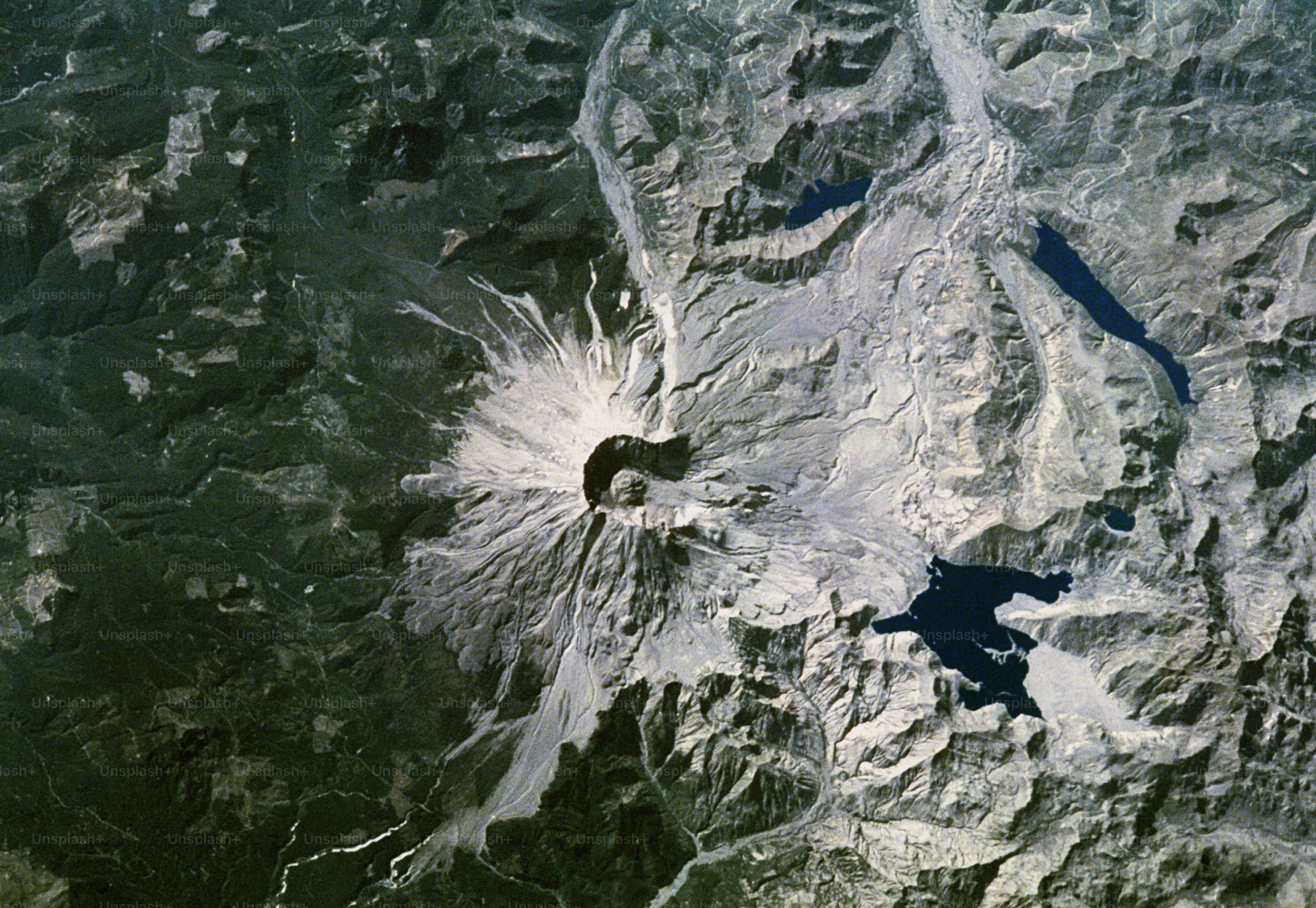 A satellite image of a mountain range photo – Physical geography Image ...