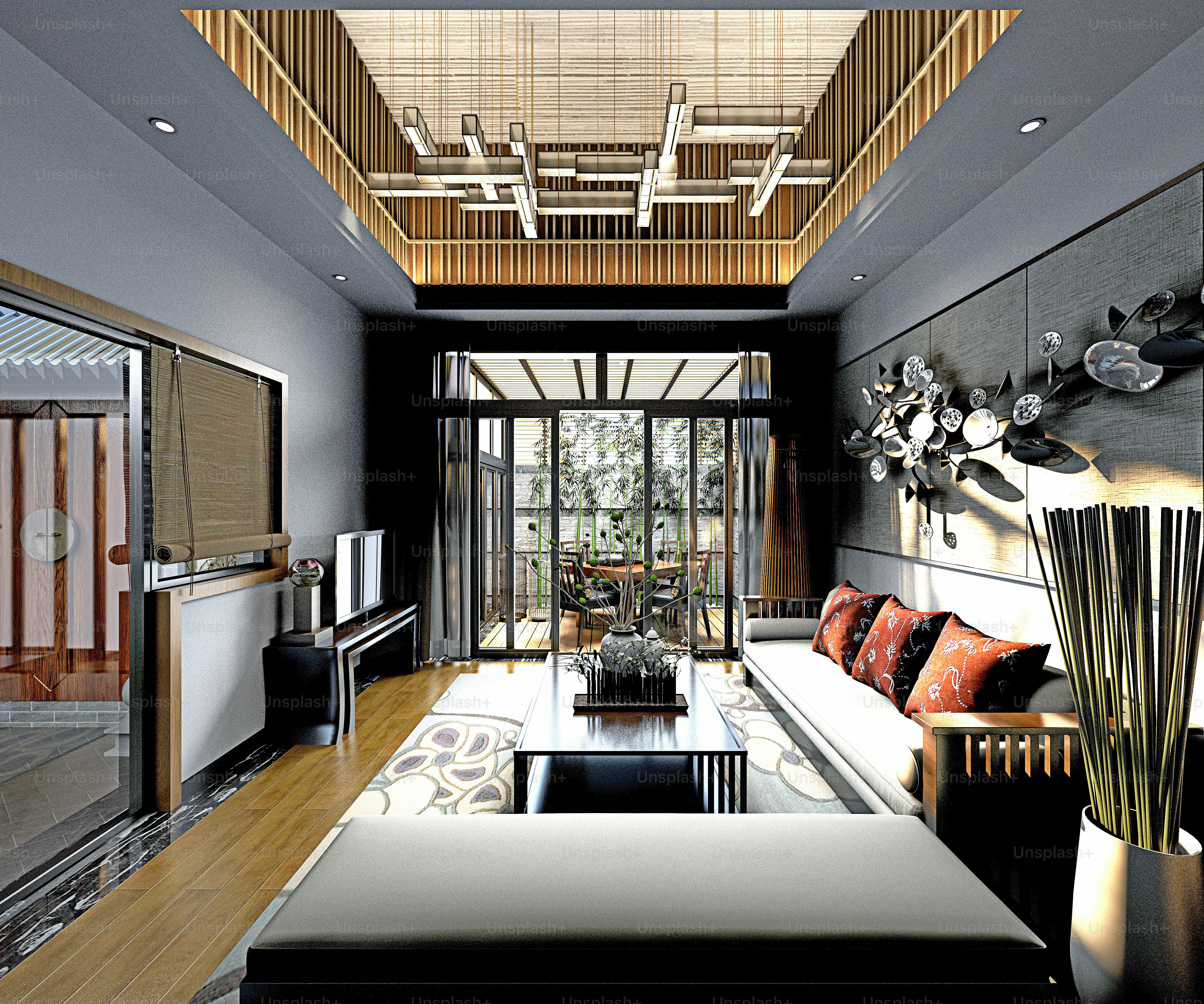 Postmodern House Interior, American Style House Interior. photo – House ...