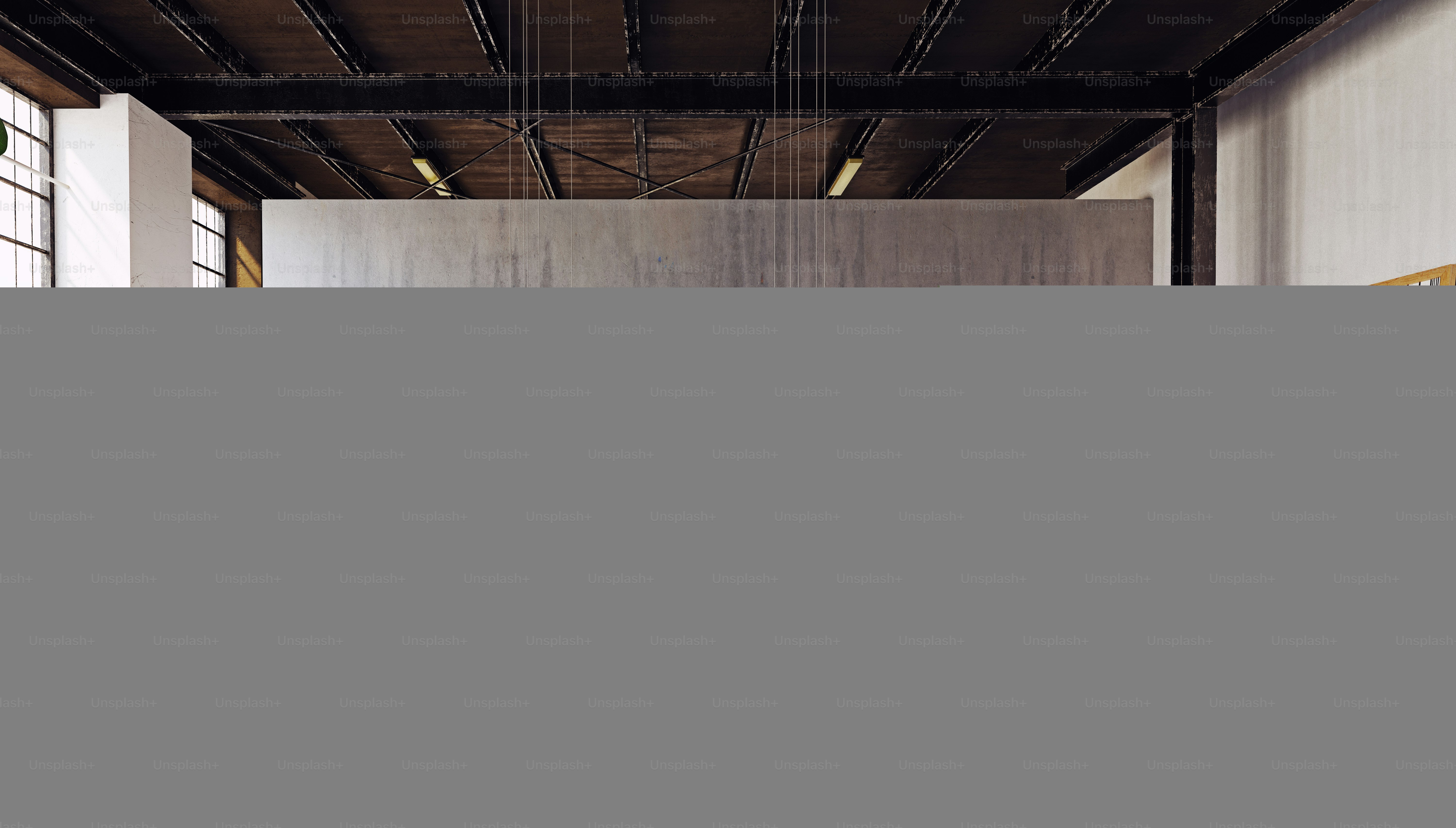 Modern loft living room interior. 3d rendering design concept photo ...