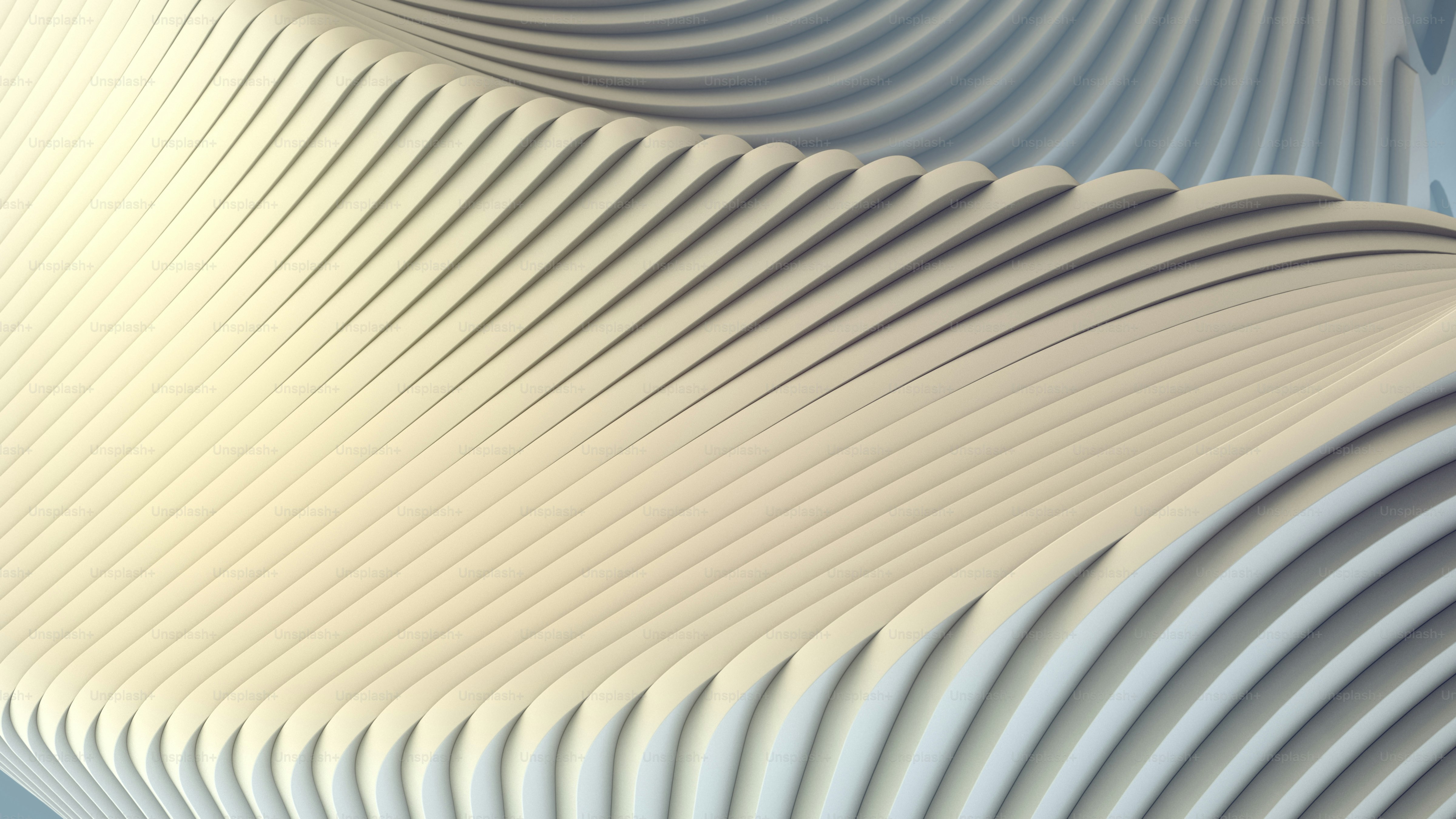 White stripe architectural futuristic pattern background. 3d render ...