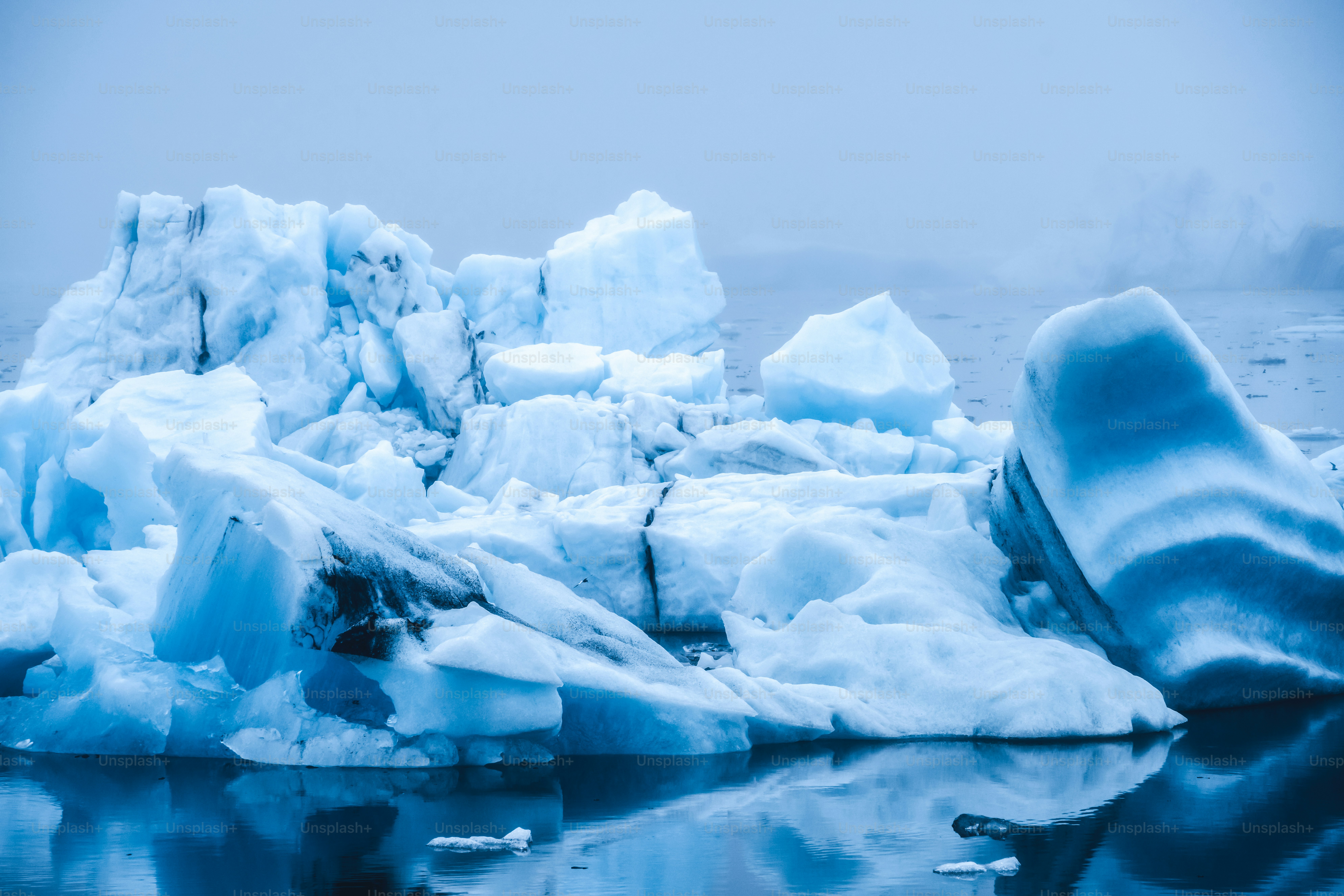 Icebergs in Jokulsarlon beautiful glacial lagoon in Iceland ...