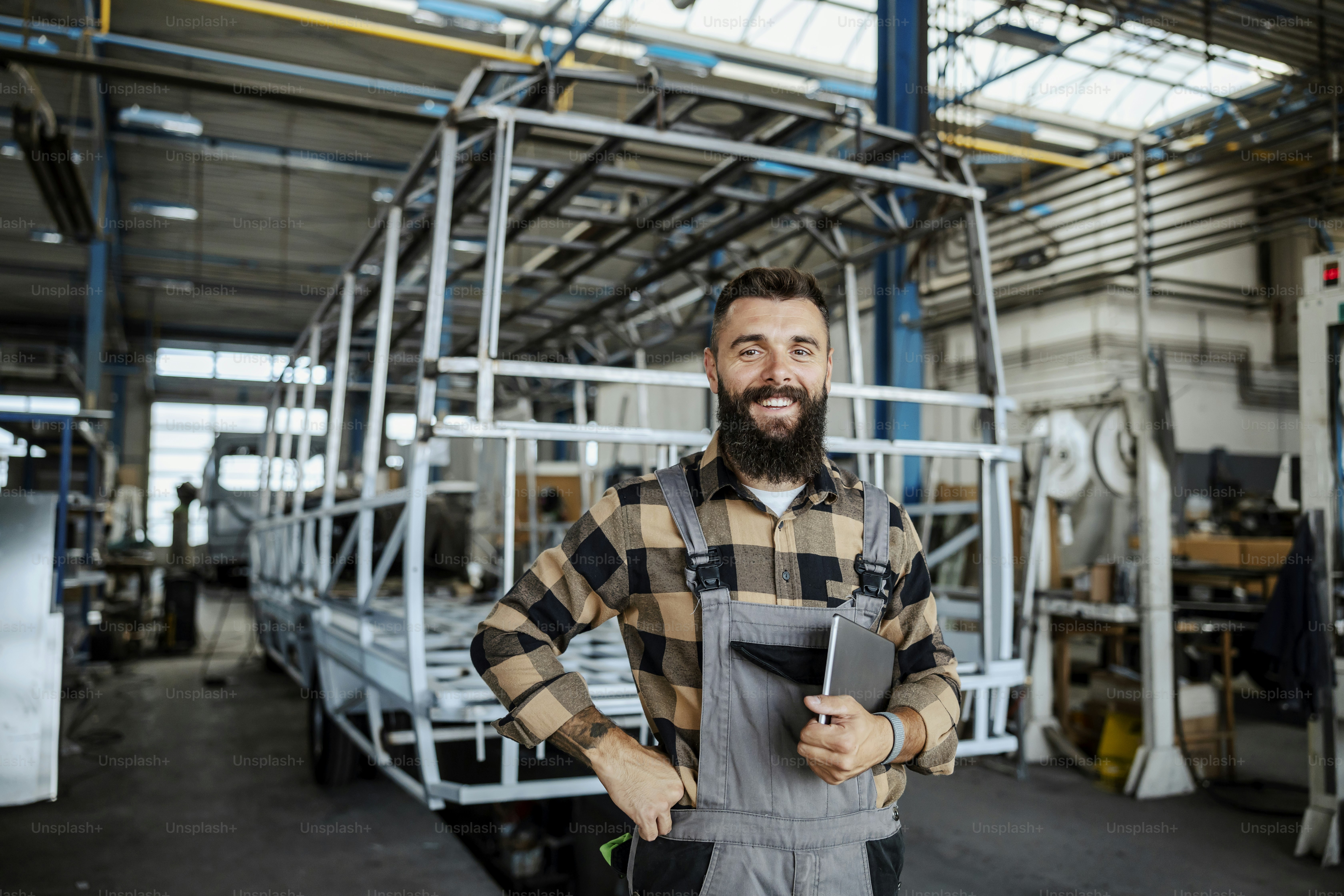 Glücklicher Arbeiter