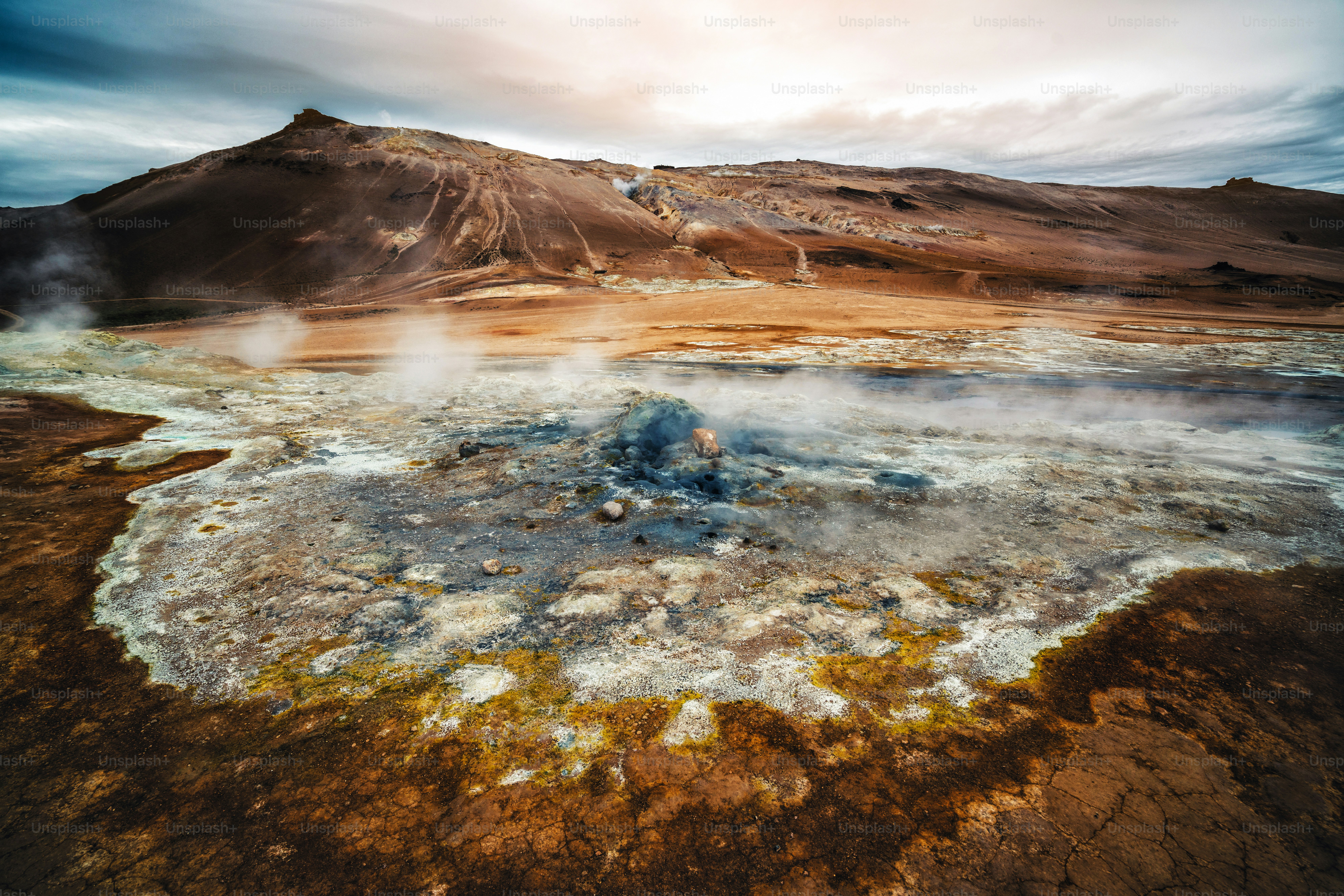 Hverir (Icelandic: Hverarond) is geothermal area in Myvatn, Iceland ...
