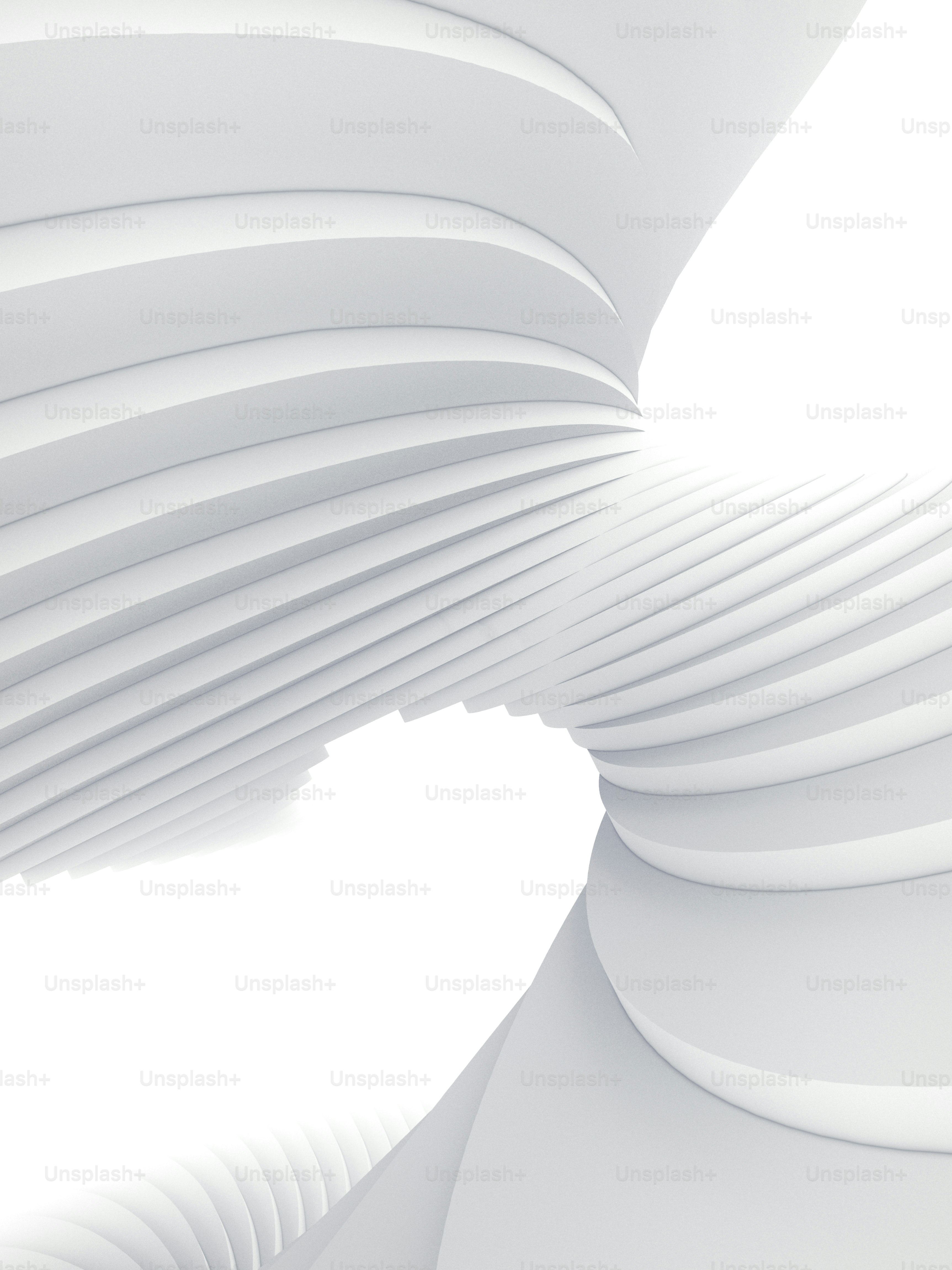 White stripe architectural futuristic pattern background. 3d render ...
