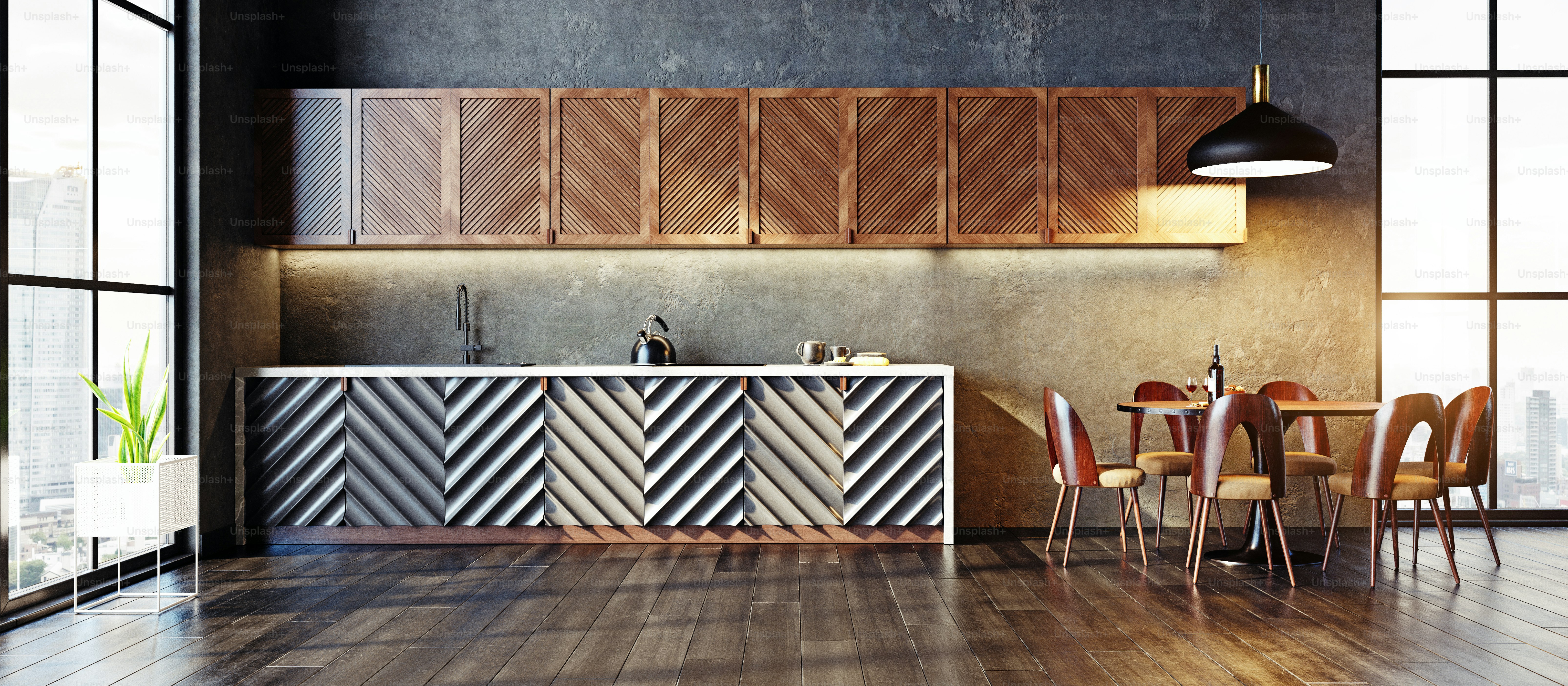 Modern living interior design concept. 3d rendering idea. photo – Stone ...