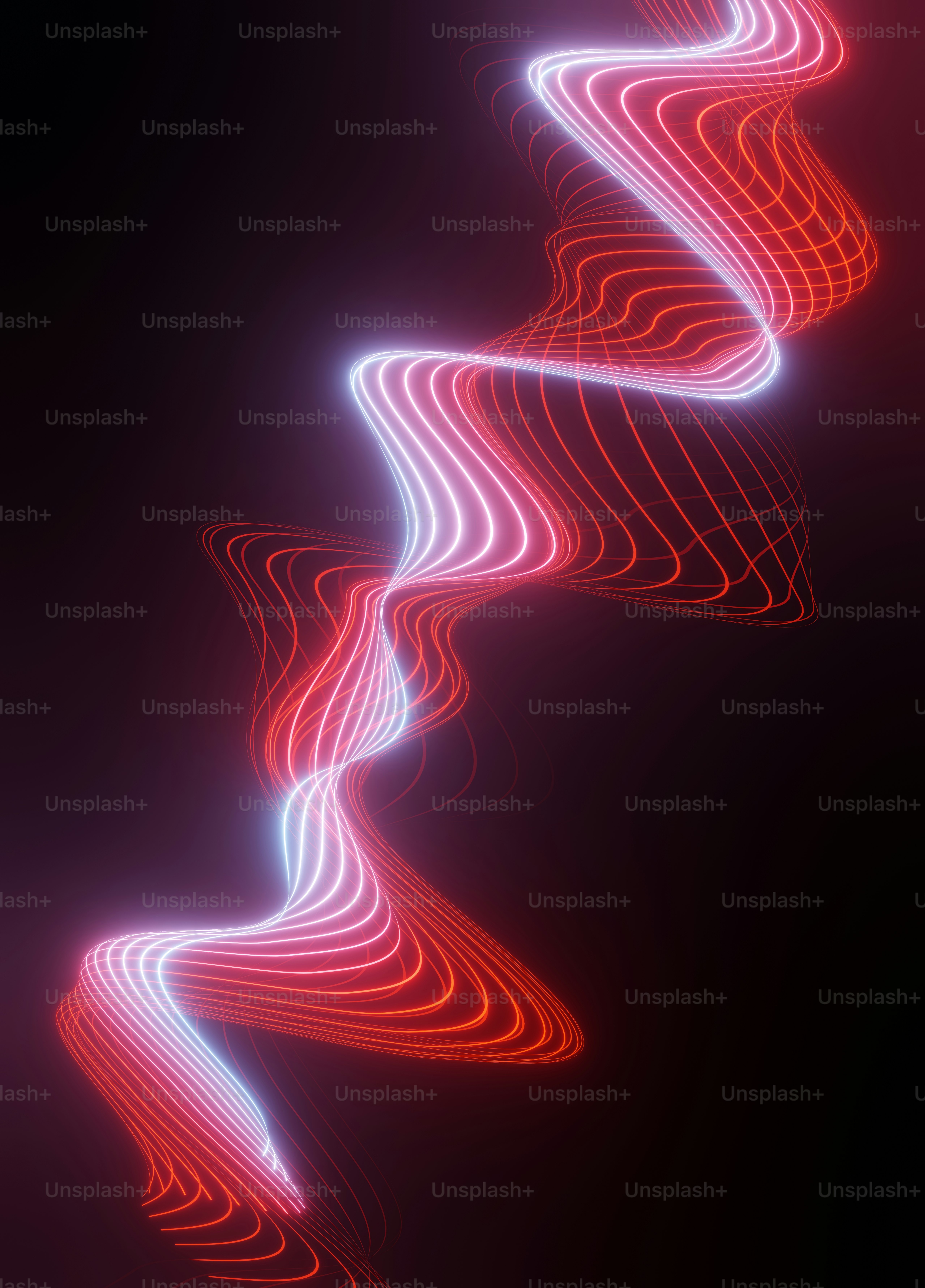 A red light shining through a mirror in a dark room photo – Abstract ...