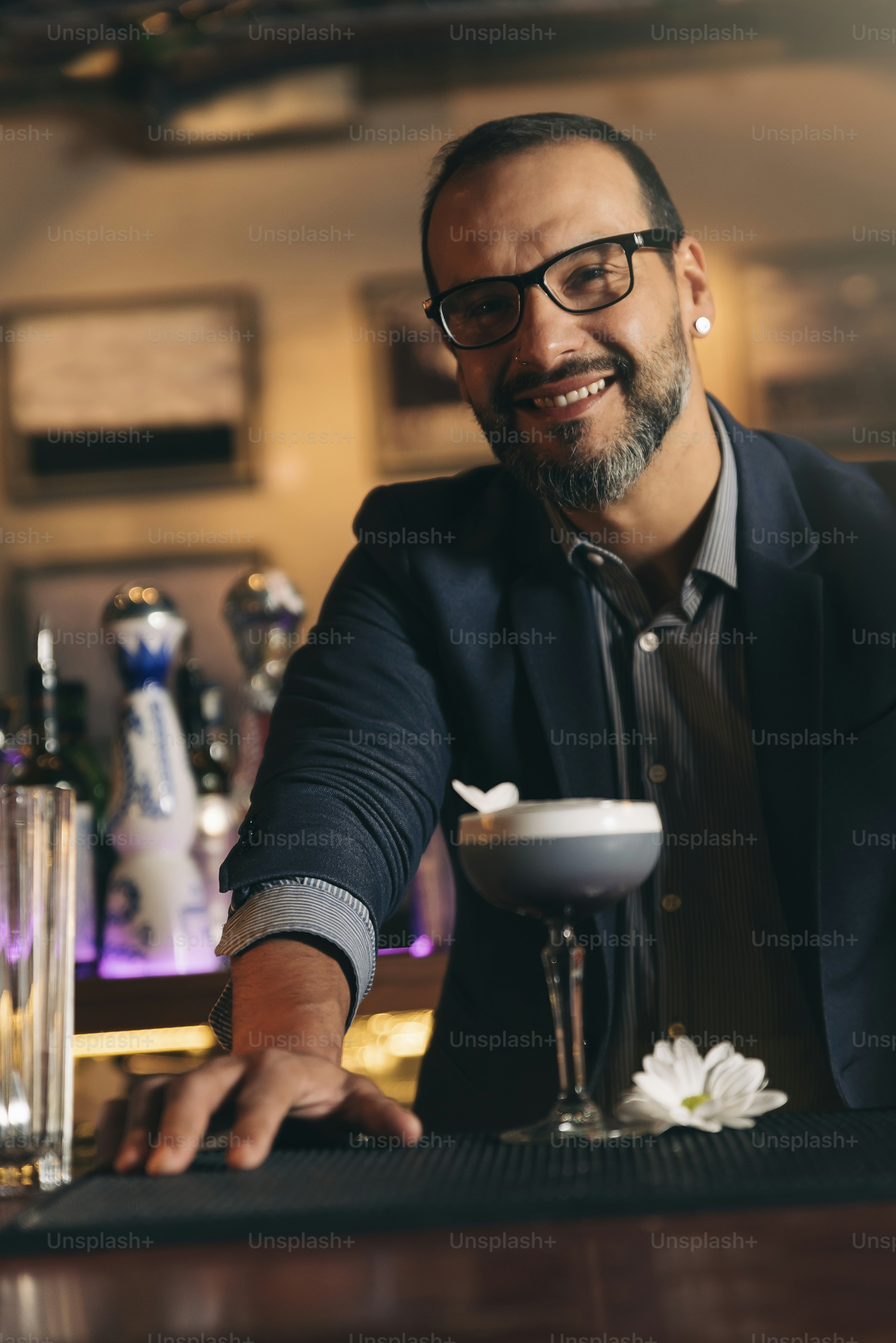 Expert barman is making cocktail at night club. photo – Barman Image on ...