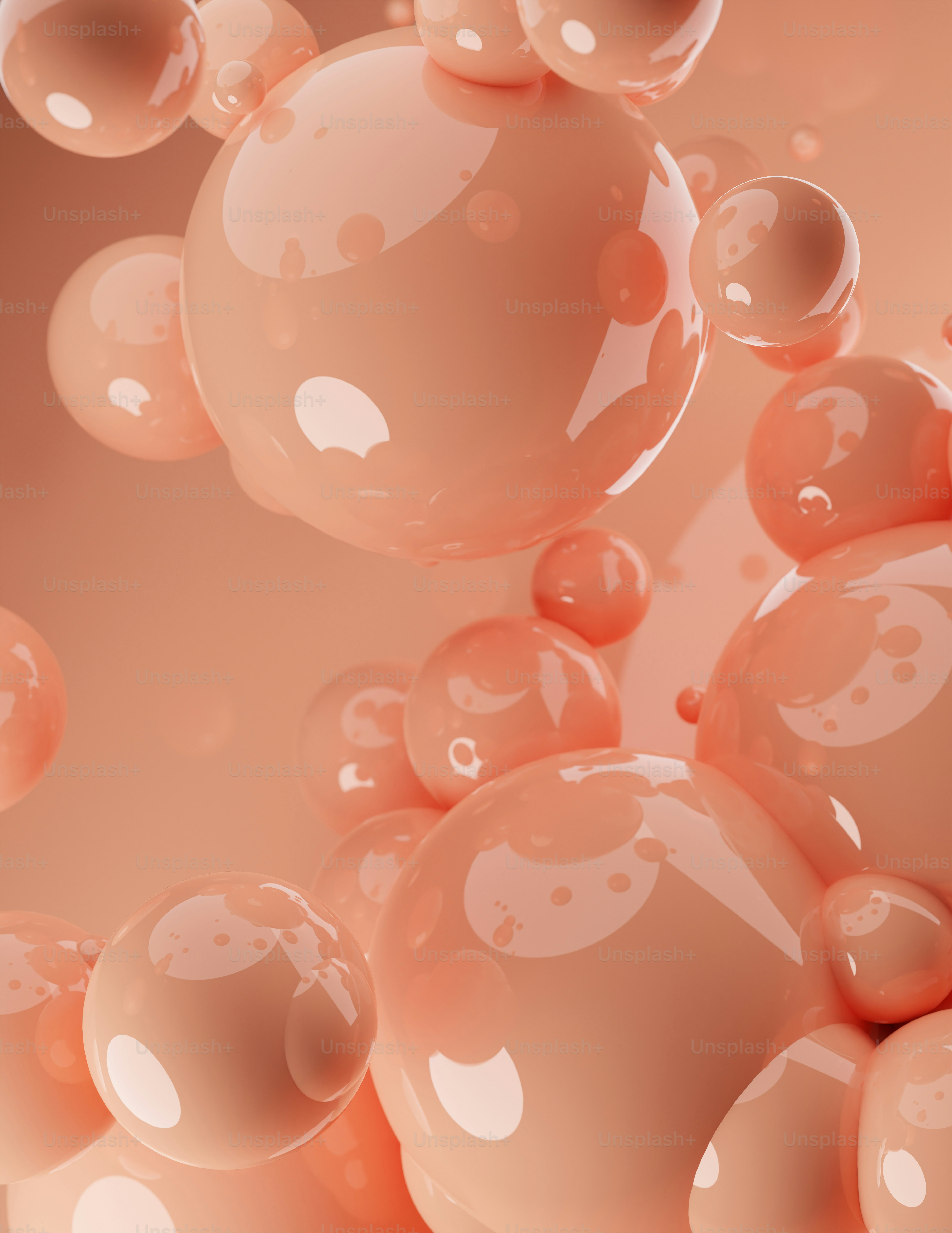 Foto zum Thema Ein Haufen Blasen, die in der Luft schweben – Bild zu 3D-Rendering auf Unsplash