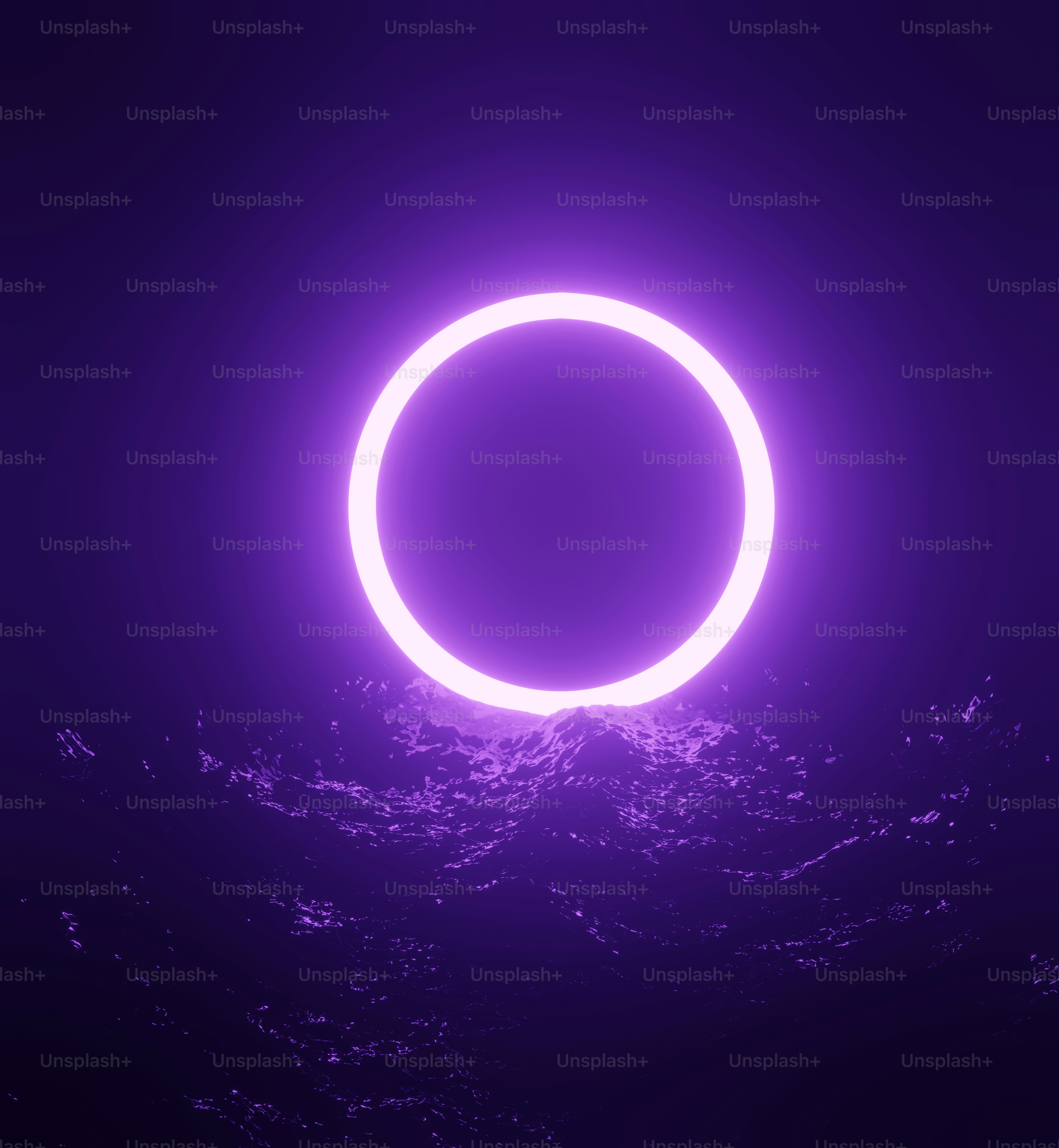 A purple ring of light in the dark water photo – Circle Image on Unsplash