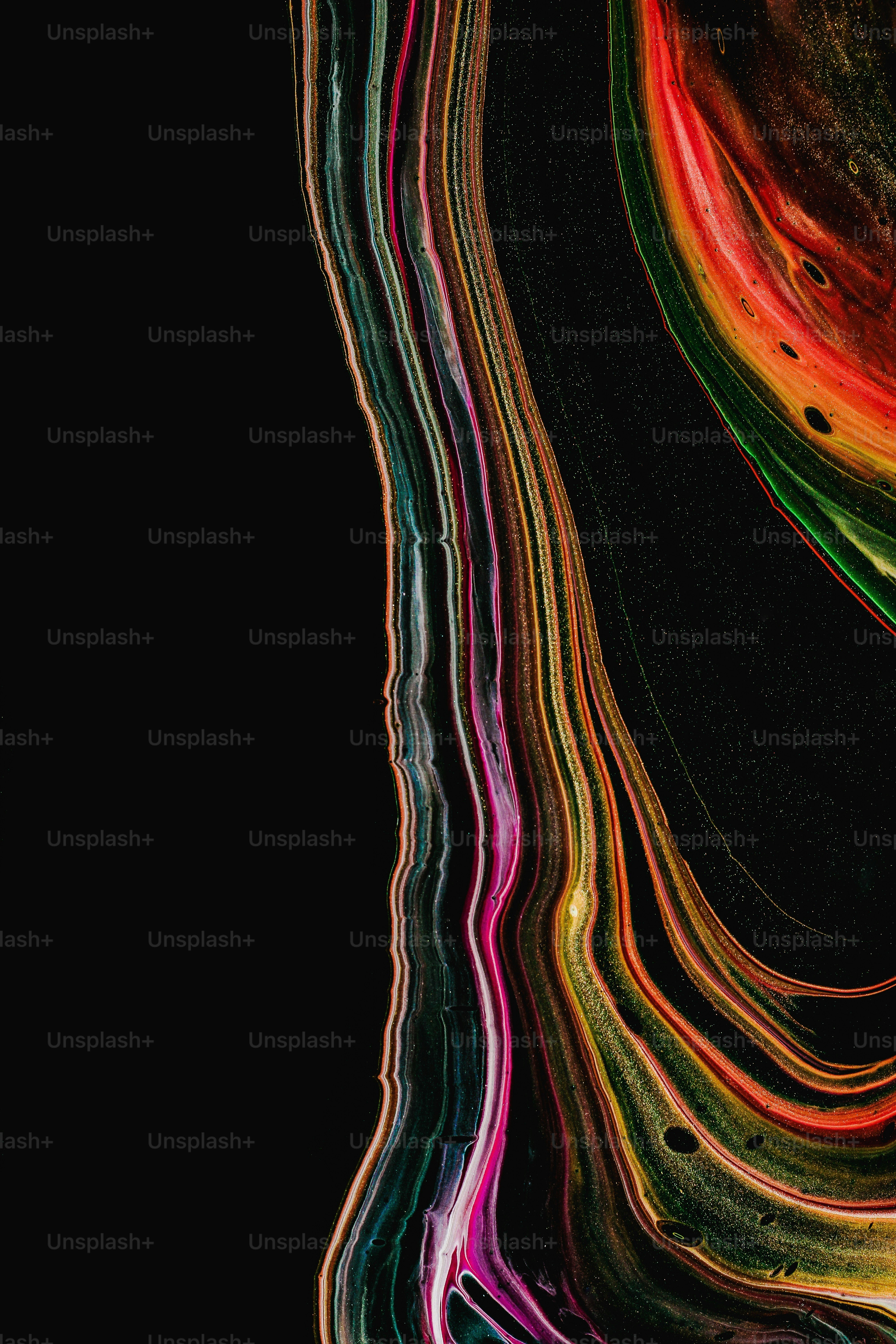 Un fondo negro con líneas multicolores foto – Imagen de Fondo de ...