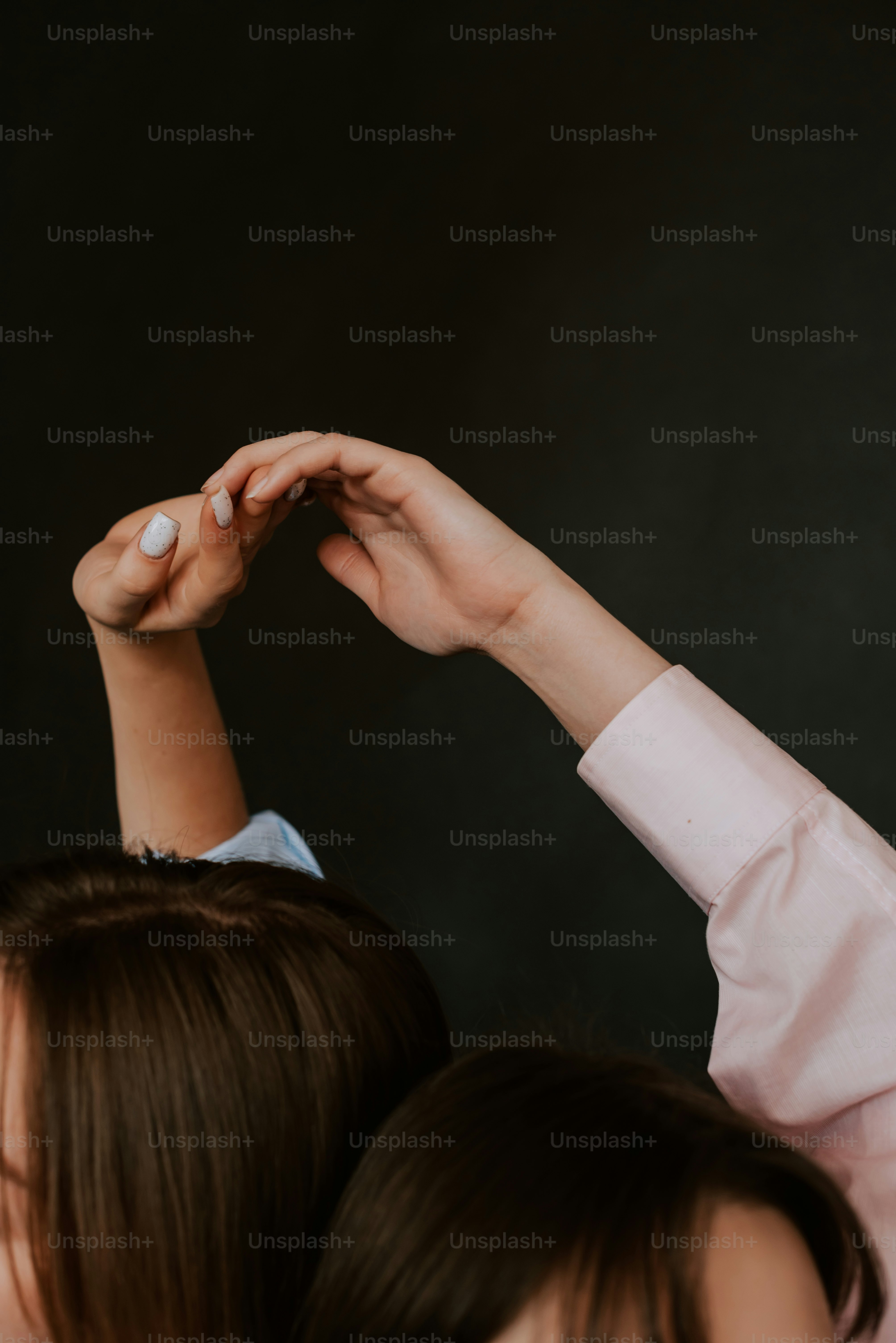 A couple of people standing next to each other photo – Girl hand Image ...