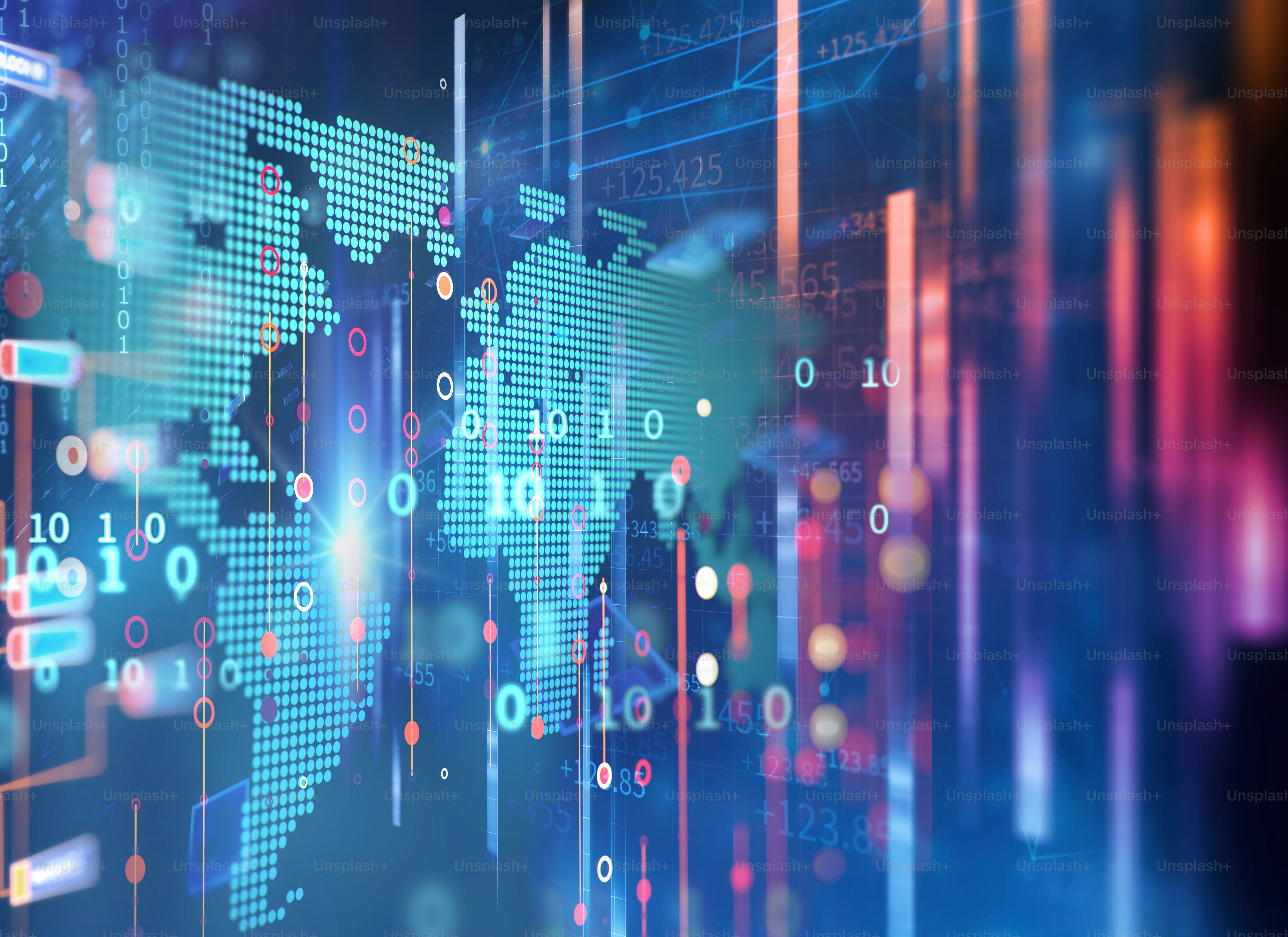 Blur and defocus earth futuristic technology abstract background ...