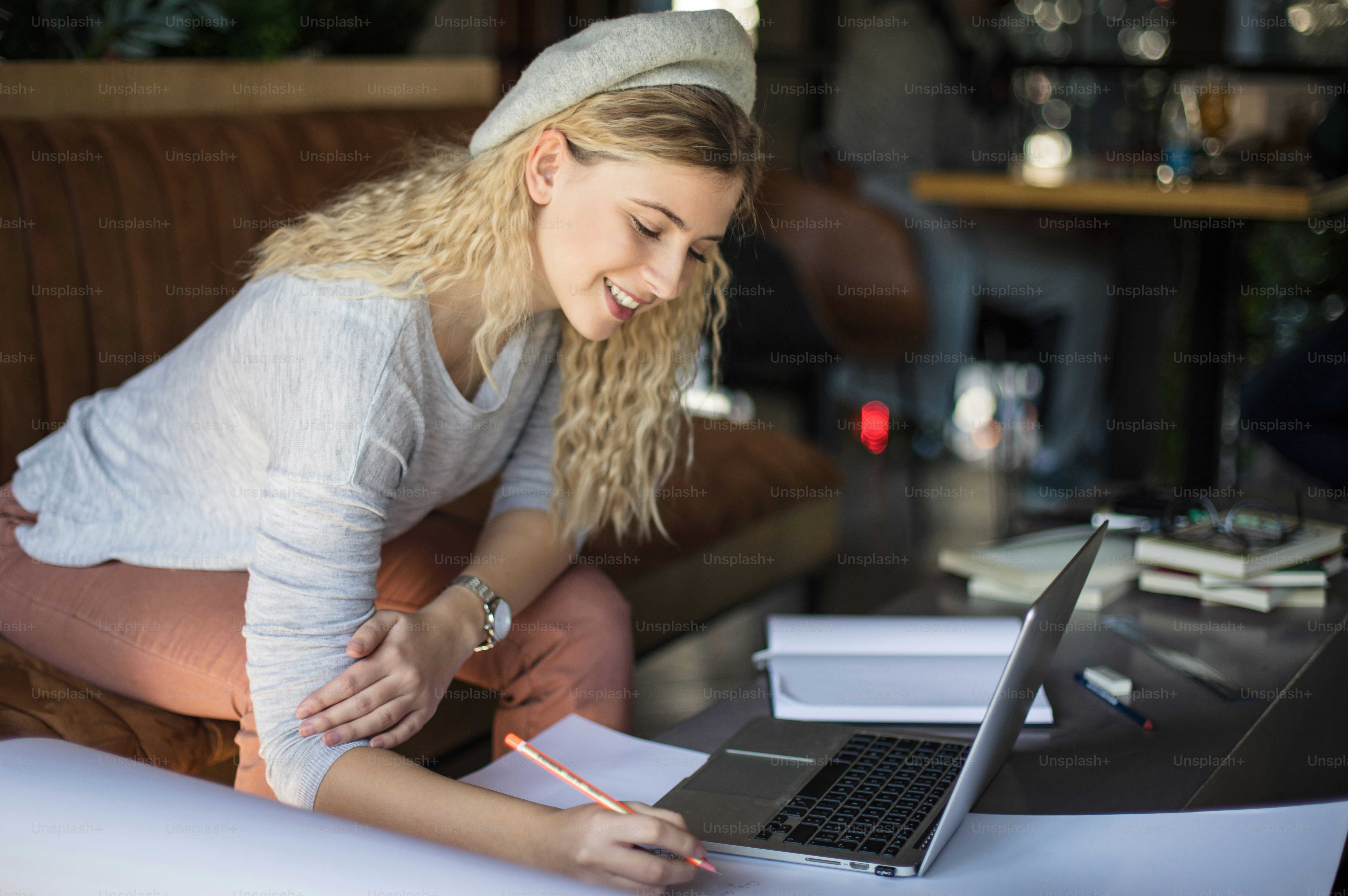 This makes studying and doing assignments so much easier. Young student ...