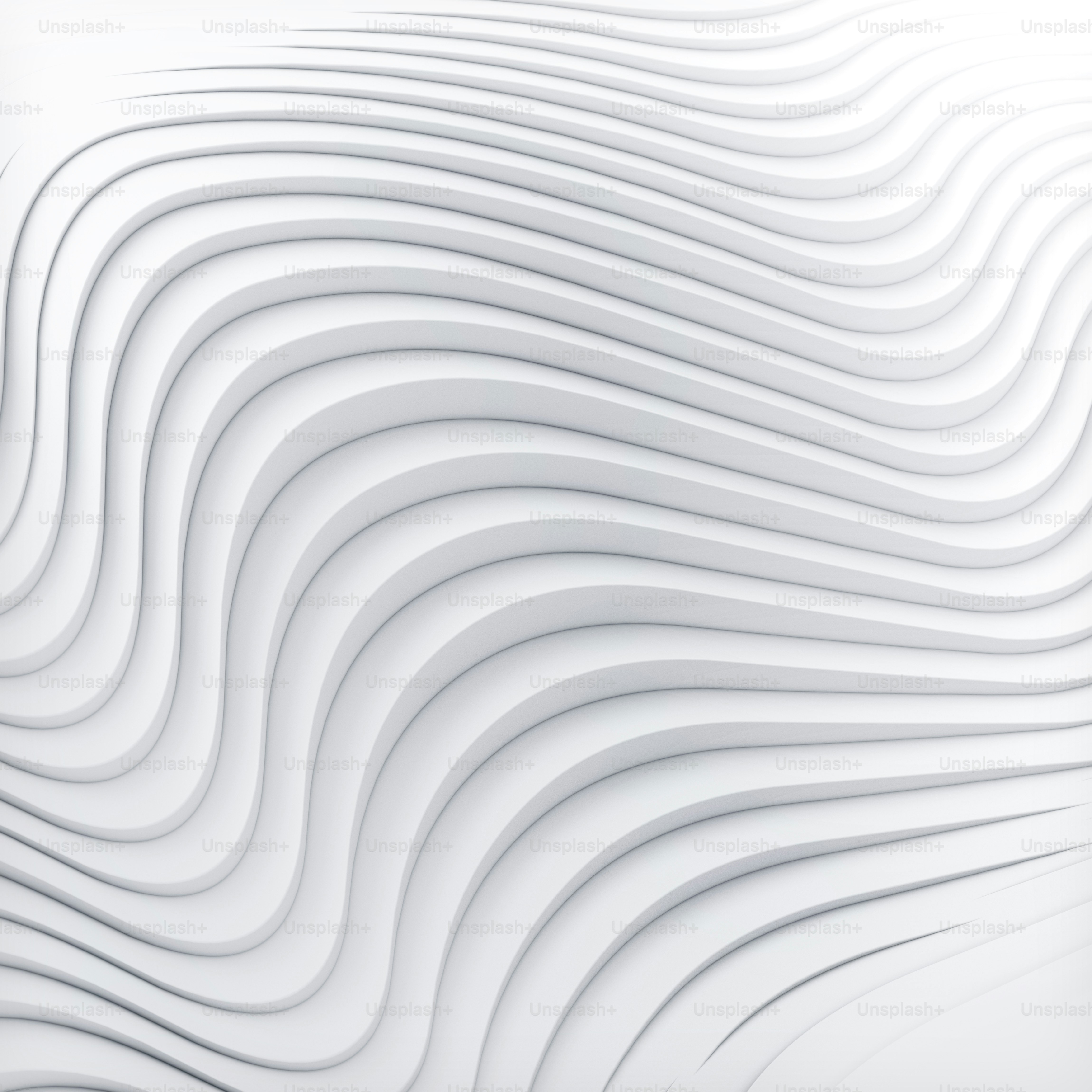 Wave band surface Abstract white background. Digital 3d illustration ...