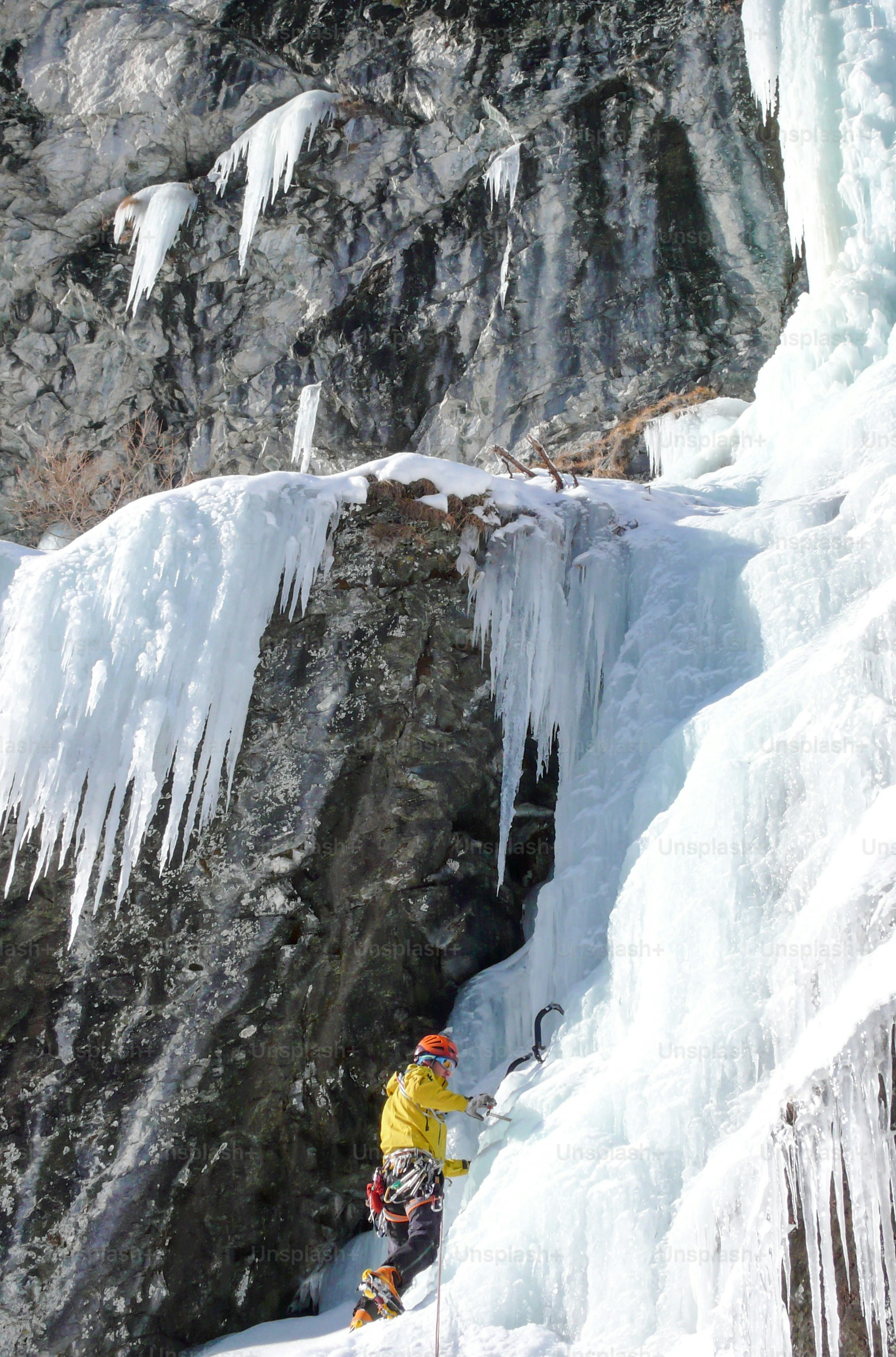 Ice climbing in Switzerland photo – Ice Image on Unsplash