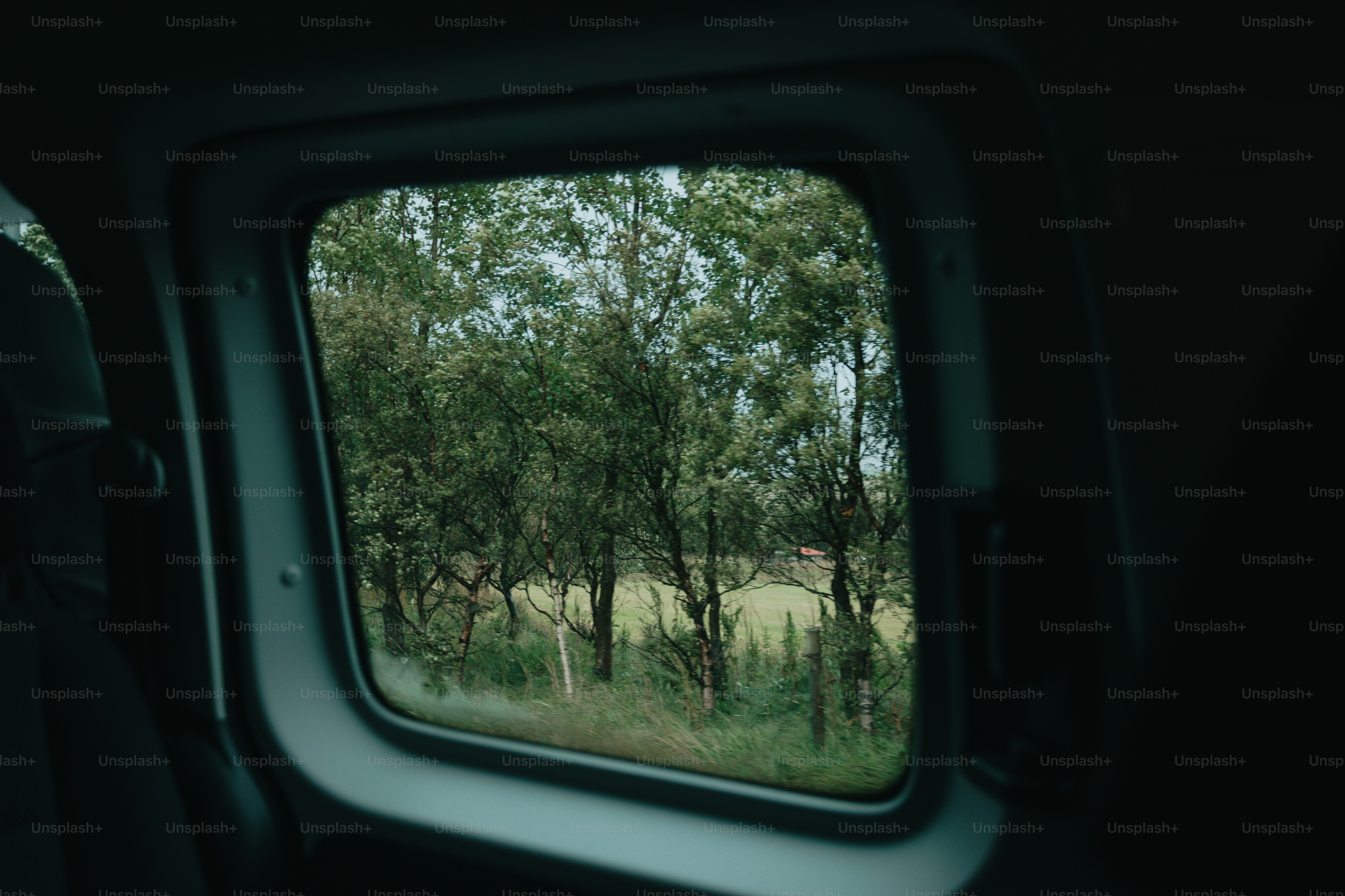 A view of a field through a window of a vehicle photo – Outdoors Image ...