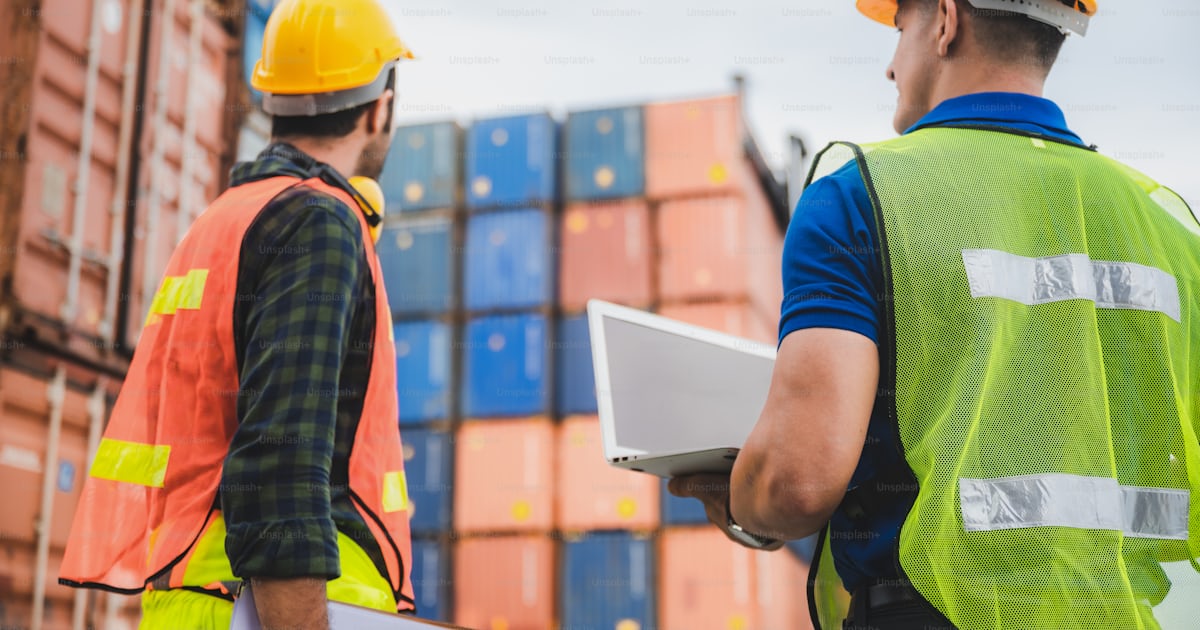 Logistic Worker Teamwork And Partner Of Foreman Engineer And Businessman Working In An