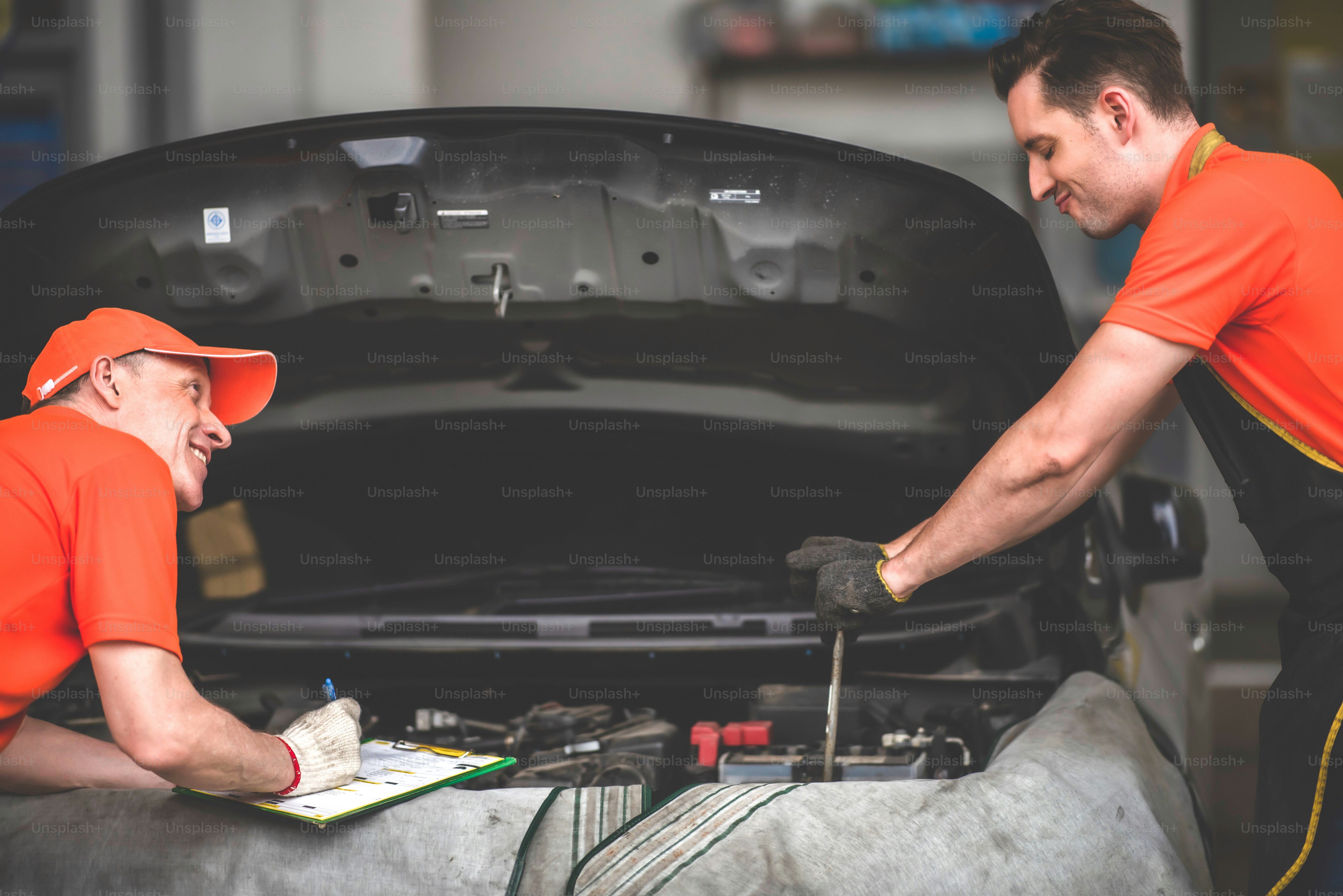 Mechanic car service garage center, repairman worker person working for ...