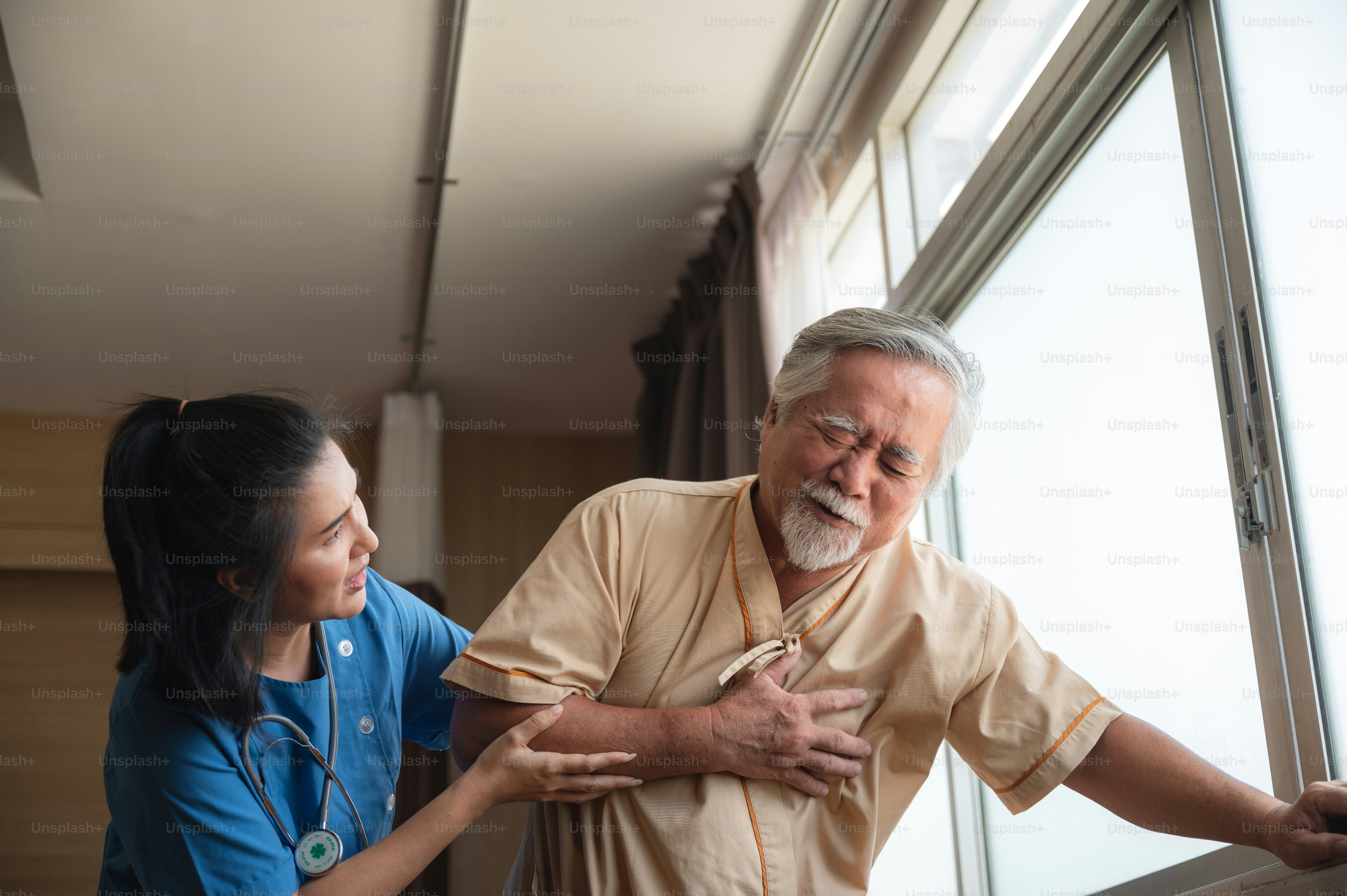 Emergency patient concept, professional doctor working for help ...