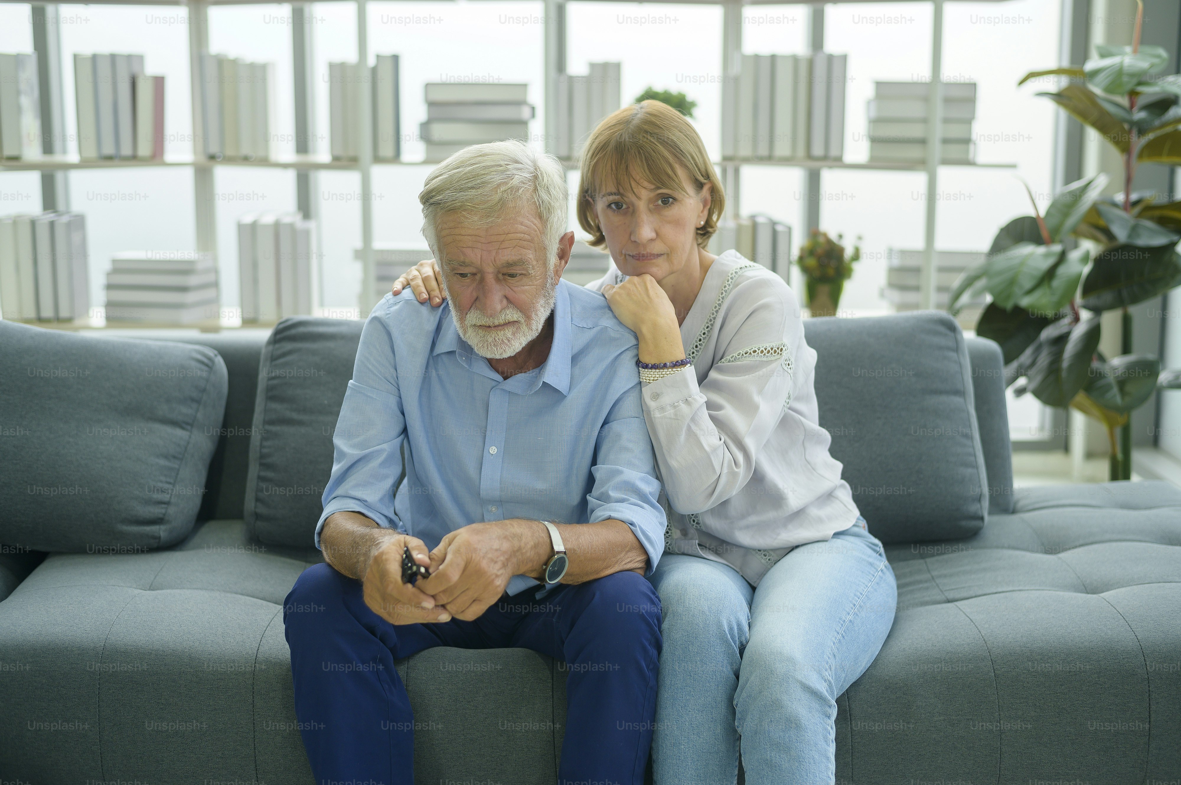 Senior caucasian people feeling depressed and upset photo – Sad Image ...