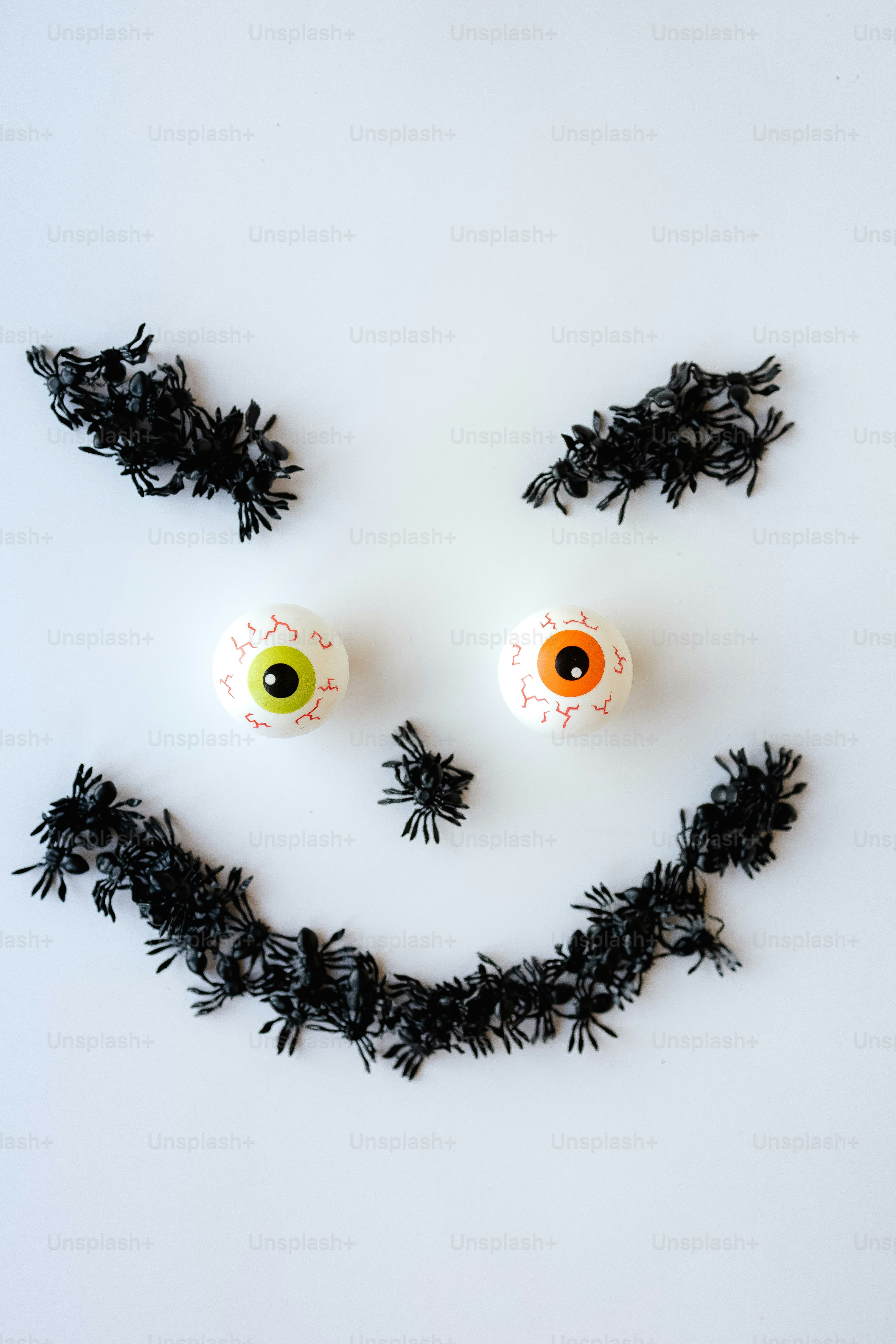 A smiley face made out of halloween decorations photo – Wallpaper Image ...