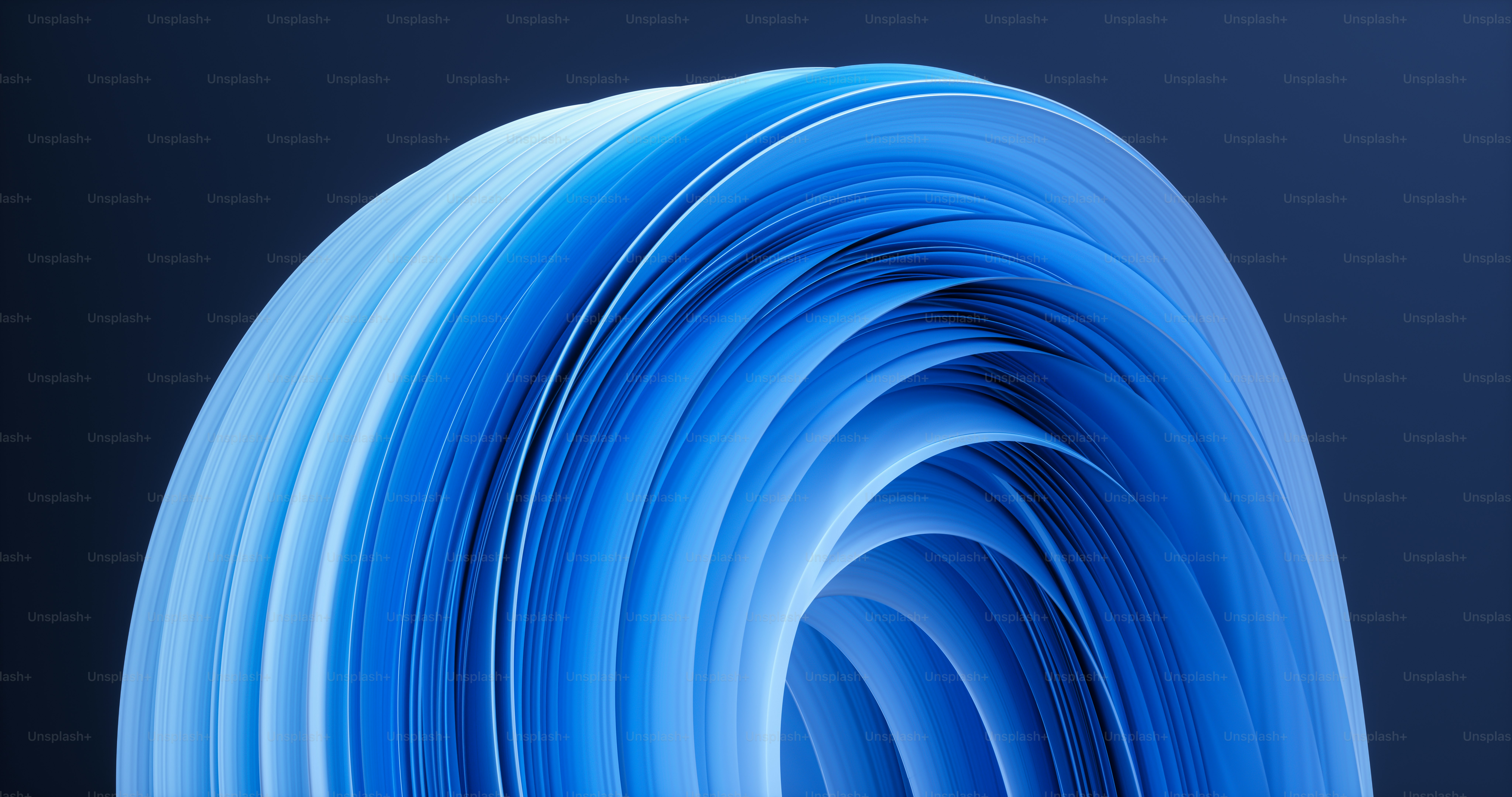 A blue curved object on a black background photo – Wallpaper Image on ...