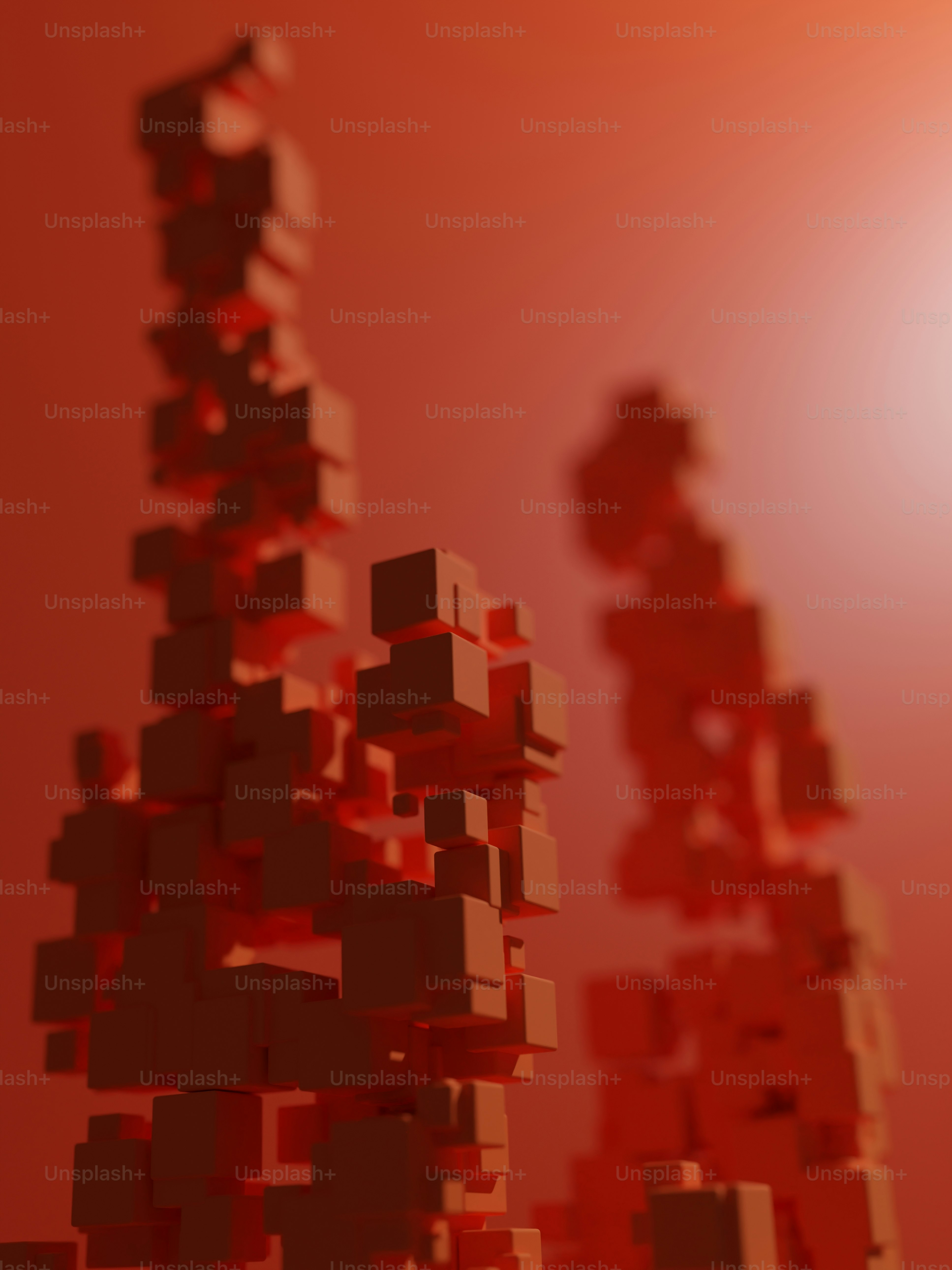 A bunch of cubes that are in the air photo – Graphics Image on Unsplash