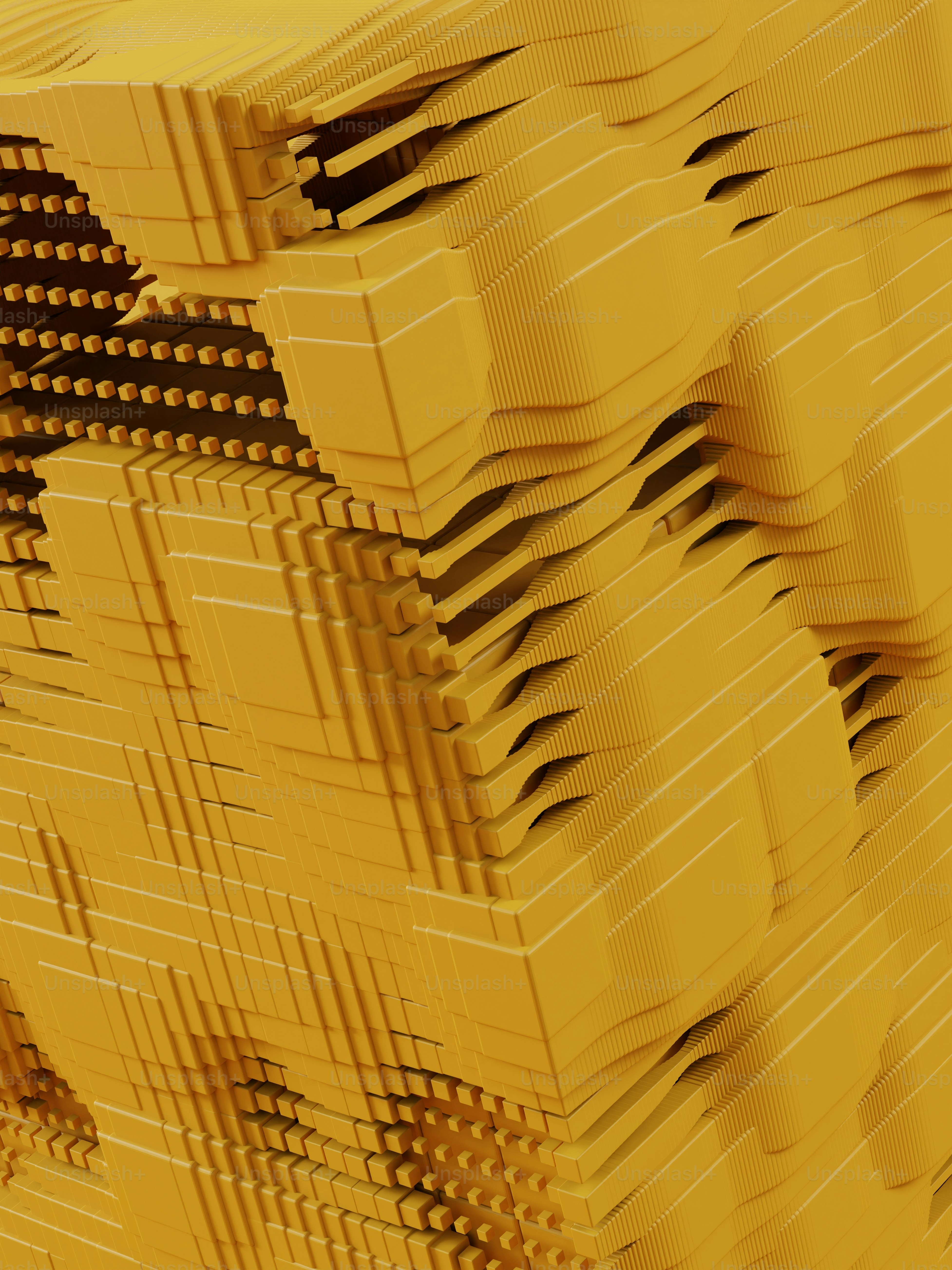 A very large yellow object that is very large photo – 3d render Image ...