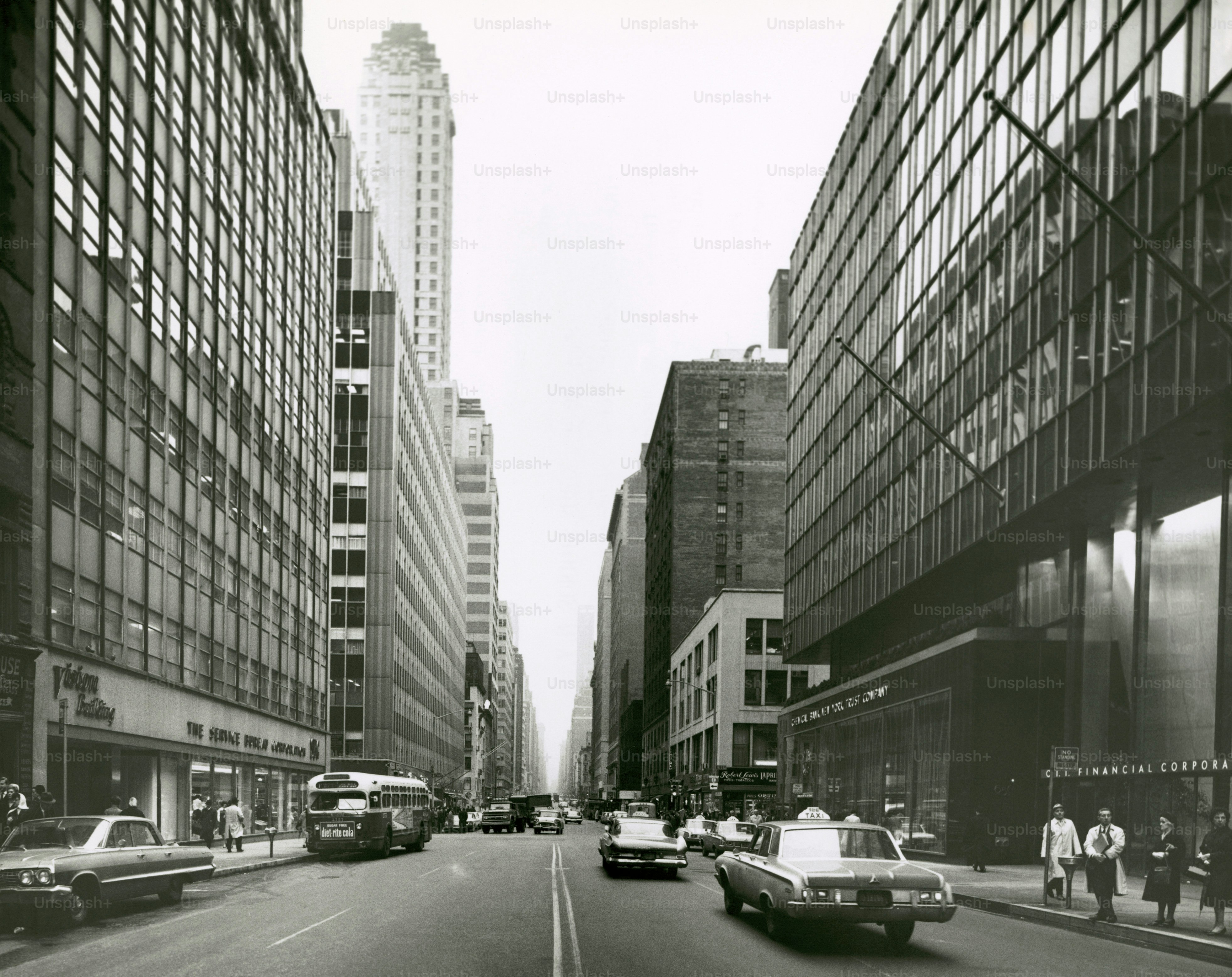 UNITED STATES - CIRCA 1950s: View of city street. photo – Fifties Image ...