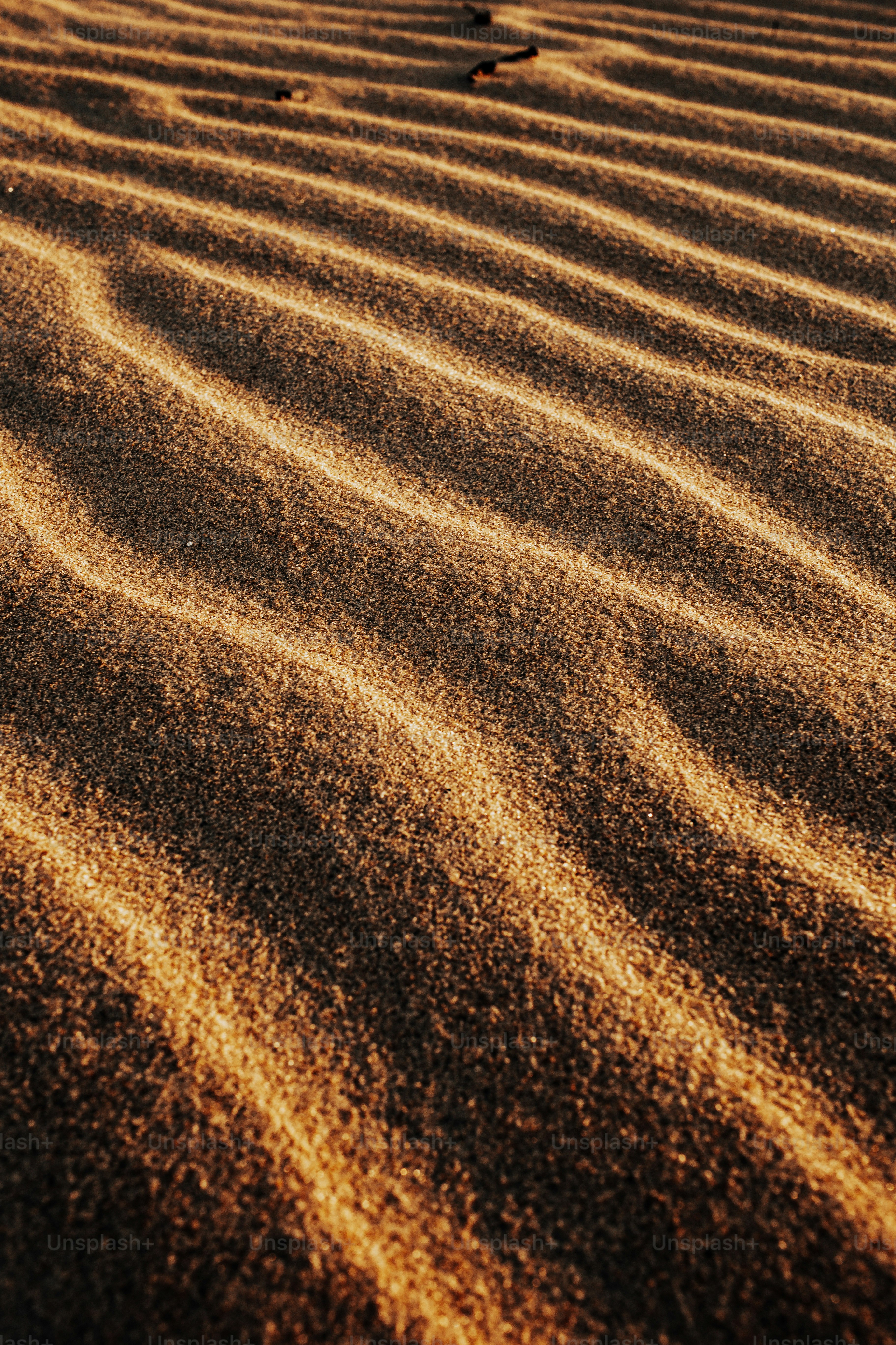 A sandy area with a blue sky in the background photo – Desert sand ...