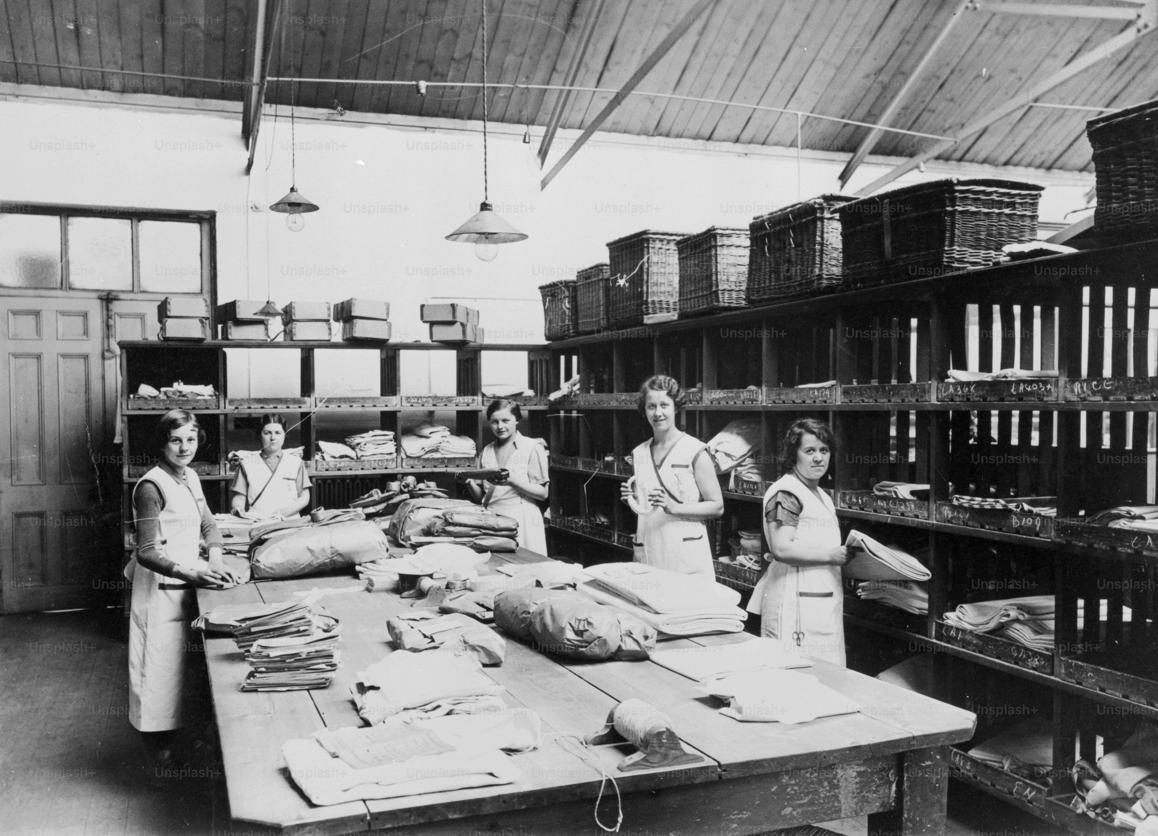 Circa 1925: A mobile laundry van operating in Newtown, Honley, provides ...